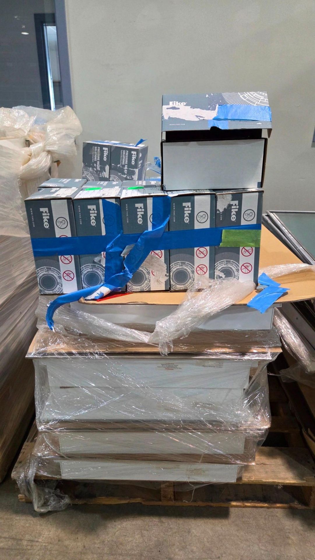 (9) PALLETS OF L11 LIGHTING FIXTURES & FIKE PRESSURE RELIEF BURSTING ...