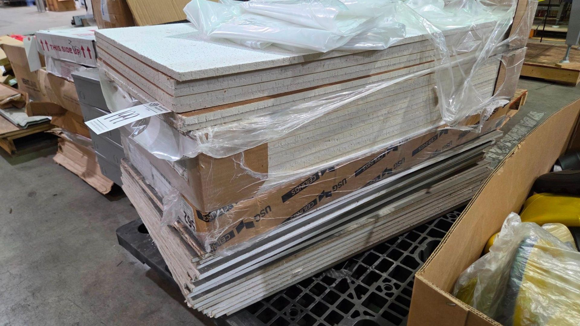 LOT OF ARMSTRONG FINE FISSURED SQUARE LAY IN CEILING TILES MODEL: BP ...