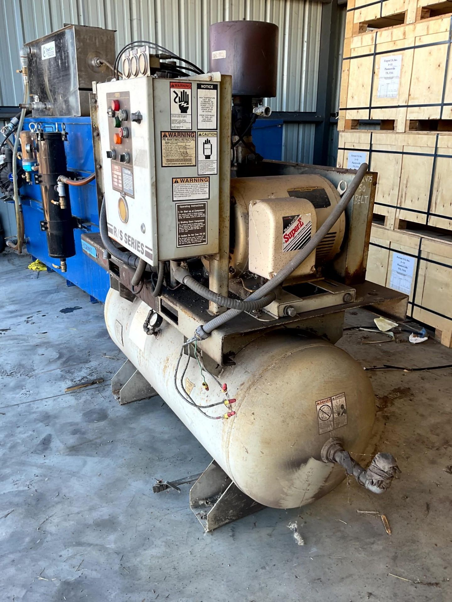 CURTIS ROTARY SCREW AIR COMPRESSOR MODEL R/S 30 S/N 7042B01018 ...
