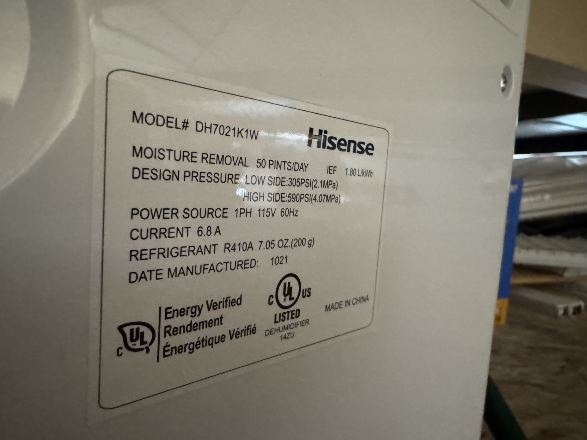 [LOT] of (4) Dehumidifier and Bug Zappers, consisting of (1) Hisense ...