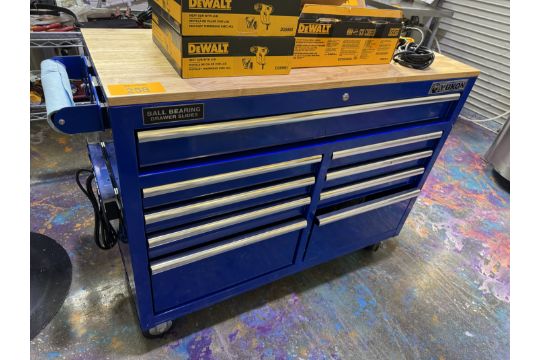 Yukon Rolling Tool Chest, 9-drawer, 46" solid wood top (contents not ...