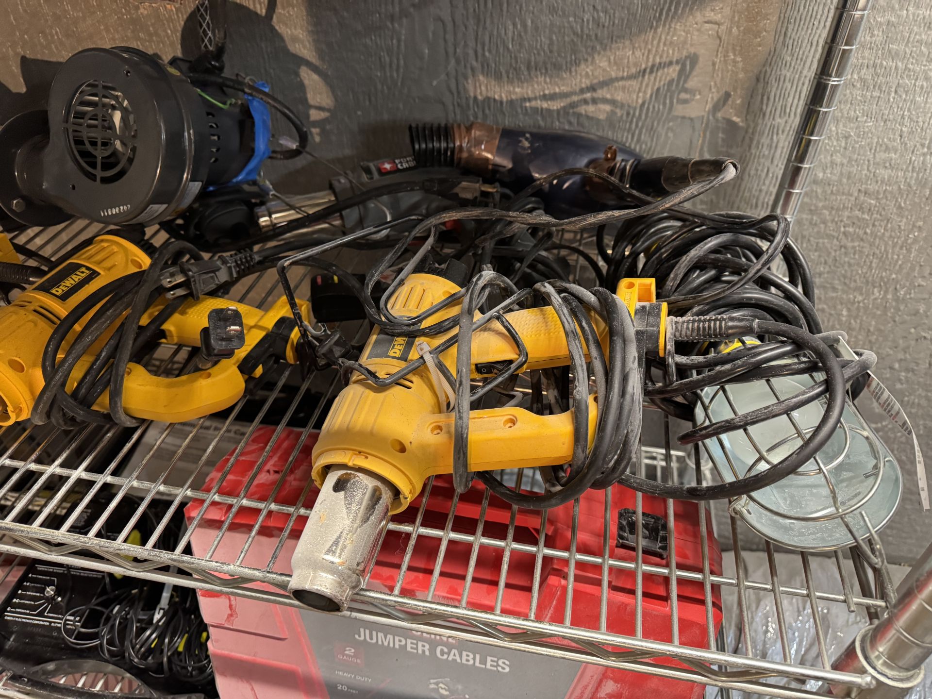[LOT] of Assorted Tools, consisting of blow gun, battery charger, FRL ...