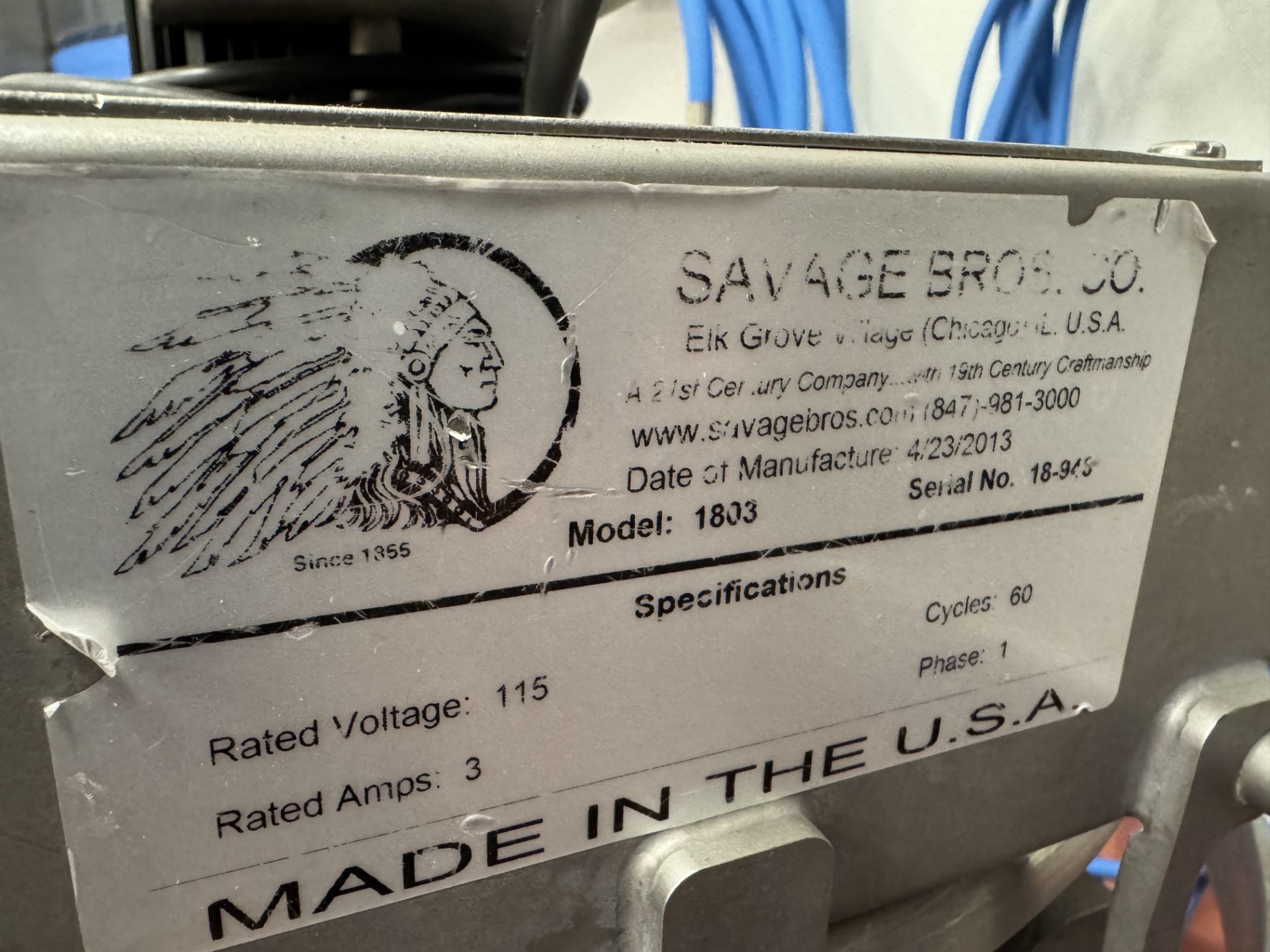 Savage Bros Bowls with Agitators, model 1803, s/n 18-945, 18-874 ...