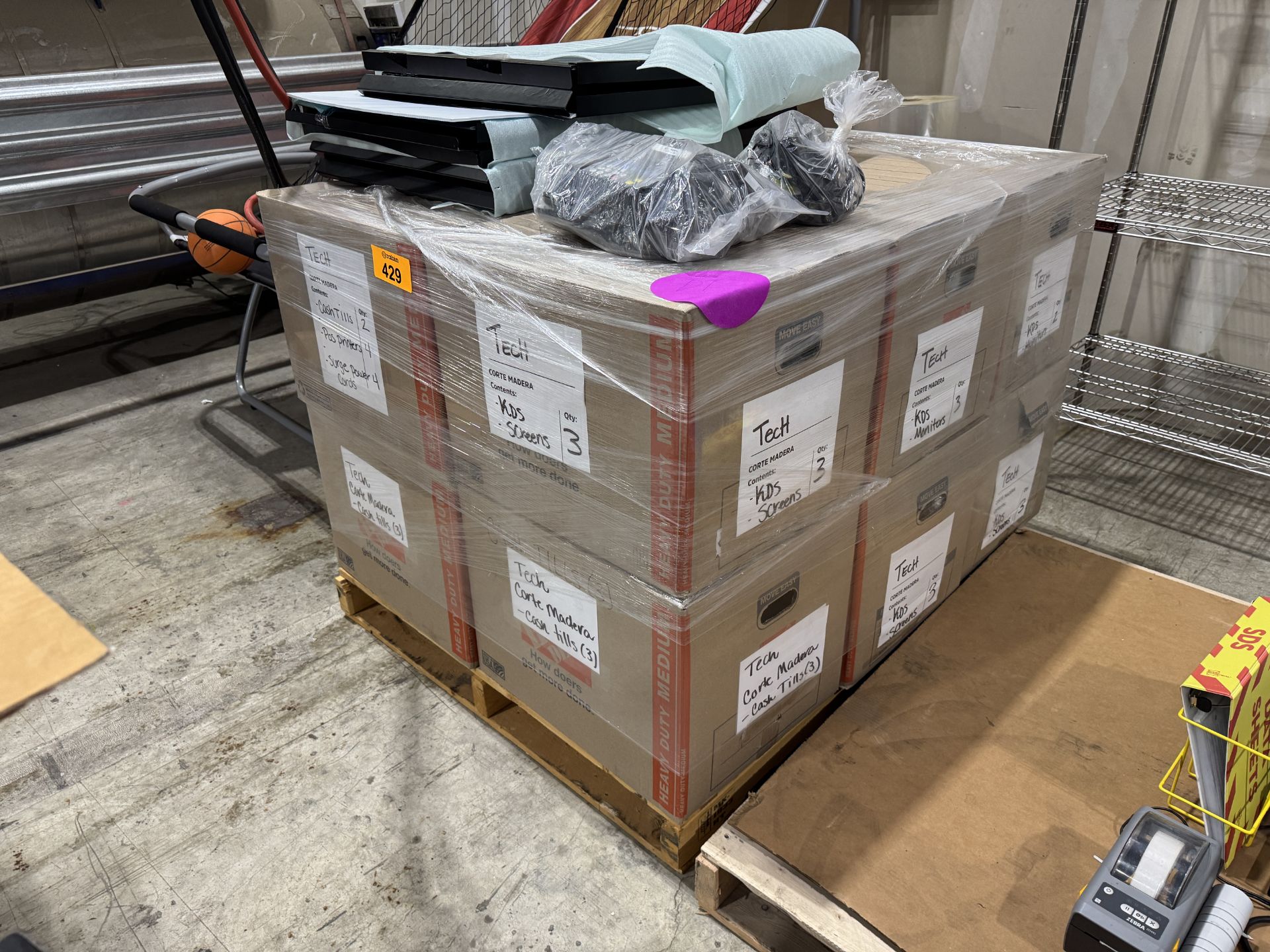 Cash Collection Supplies, Pallet of (12) boxes consisting of cash tills ...