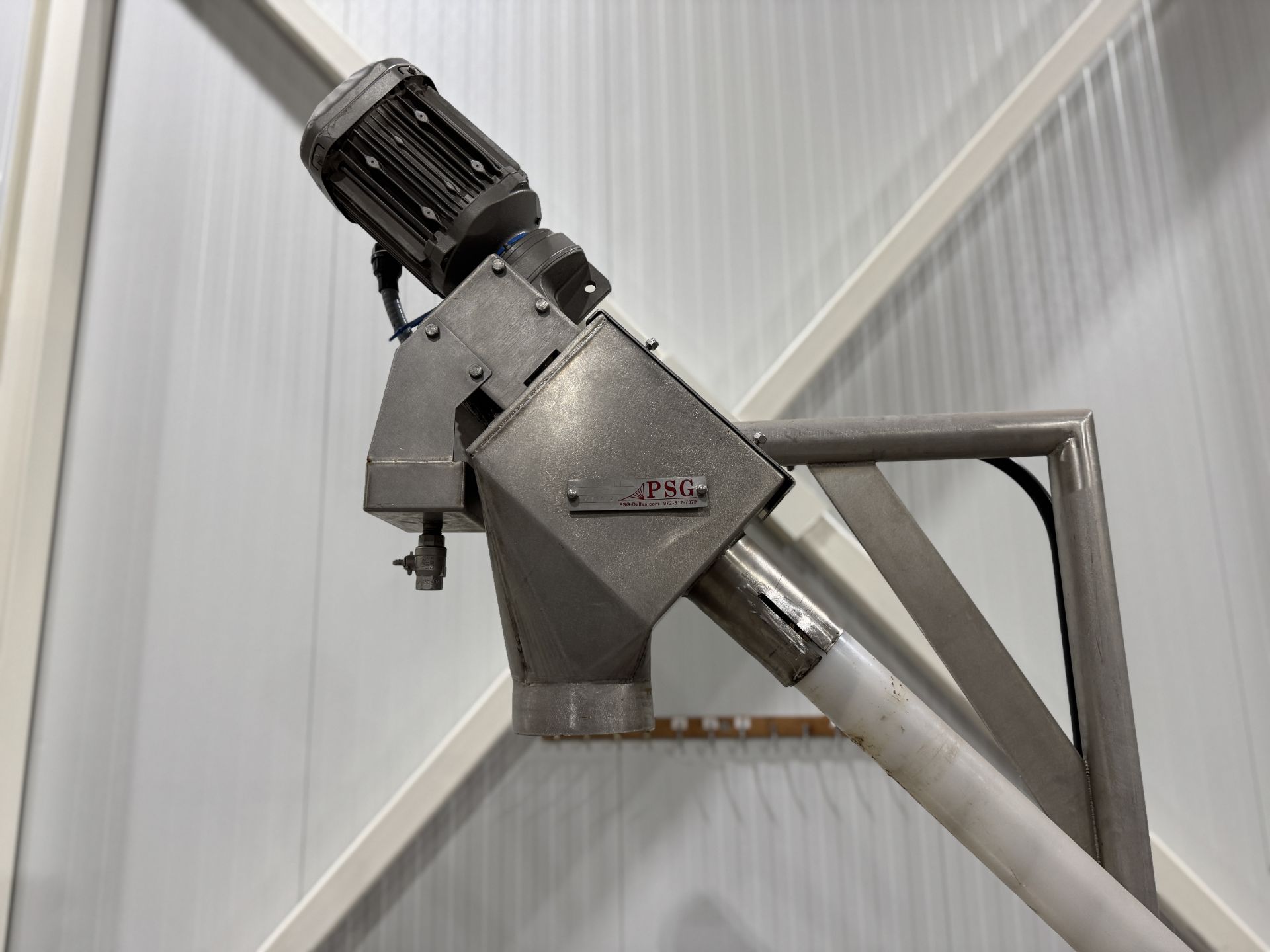 PSG Inclined Flexible Screw Conveyor, Flexicon style, approx drop ...