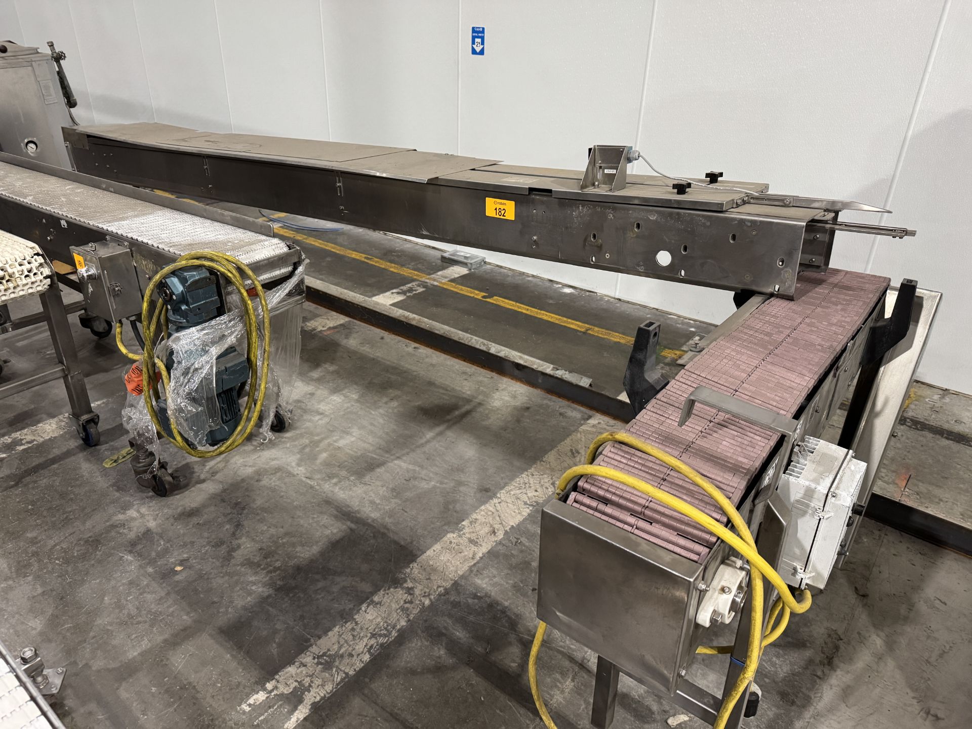 Wrapper In-Feed Belt, approx 10' long with connecting 48" long transfer ...