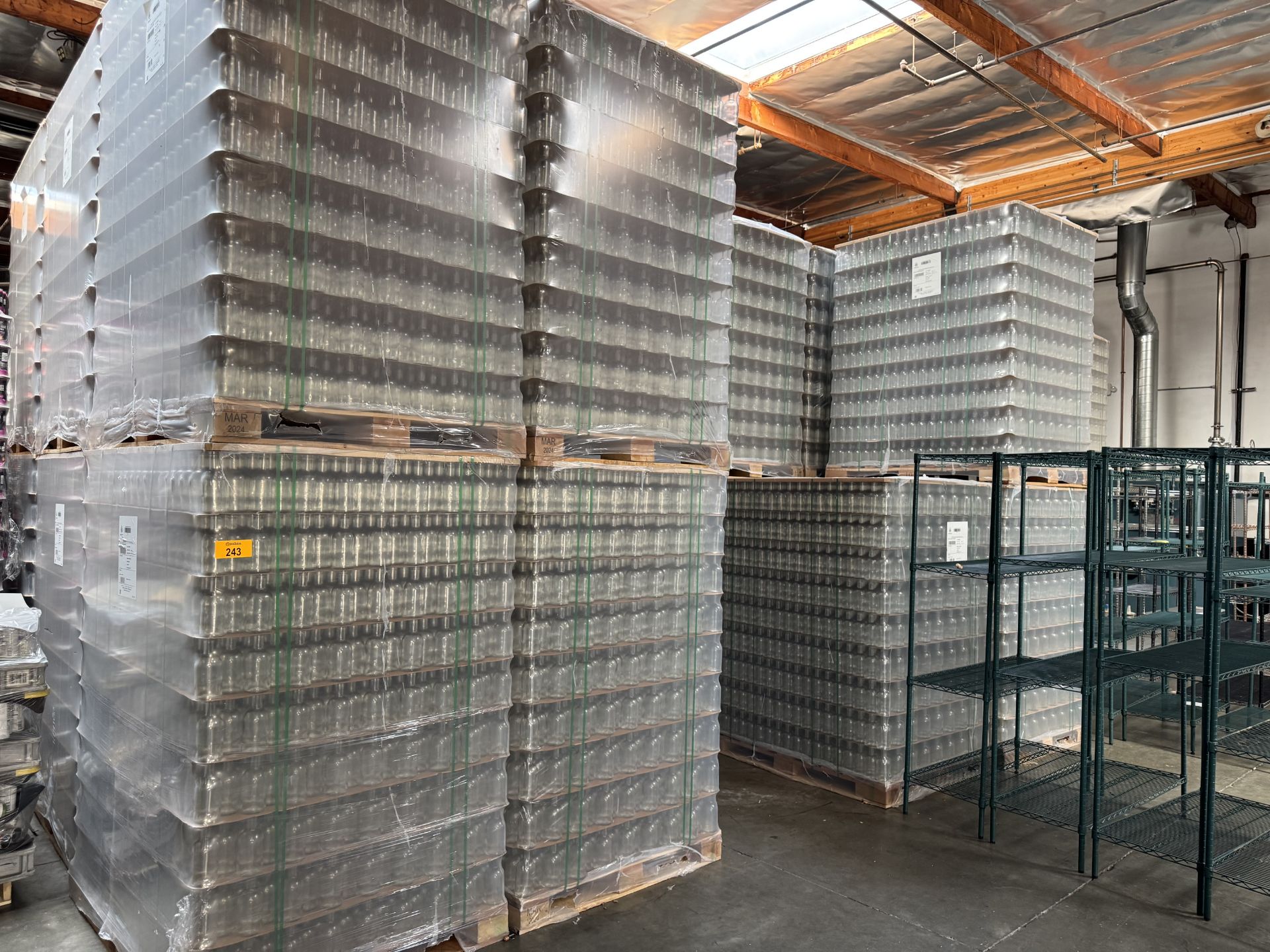 [LOT] of (30) pallets Arglass 375ml Glass Bottles, bell, clear, cork ...