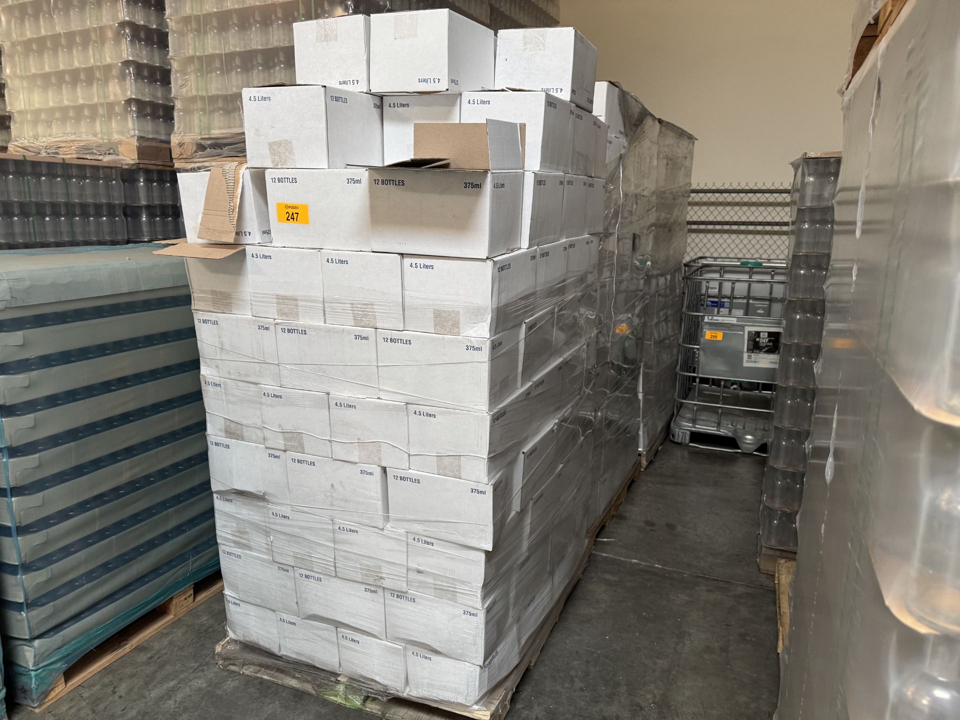[LOT] of (3) pallets 375ml Glass Bottles, 12pcs/case x approx 150 cases ...