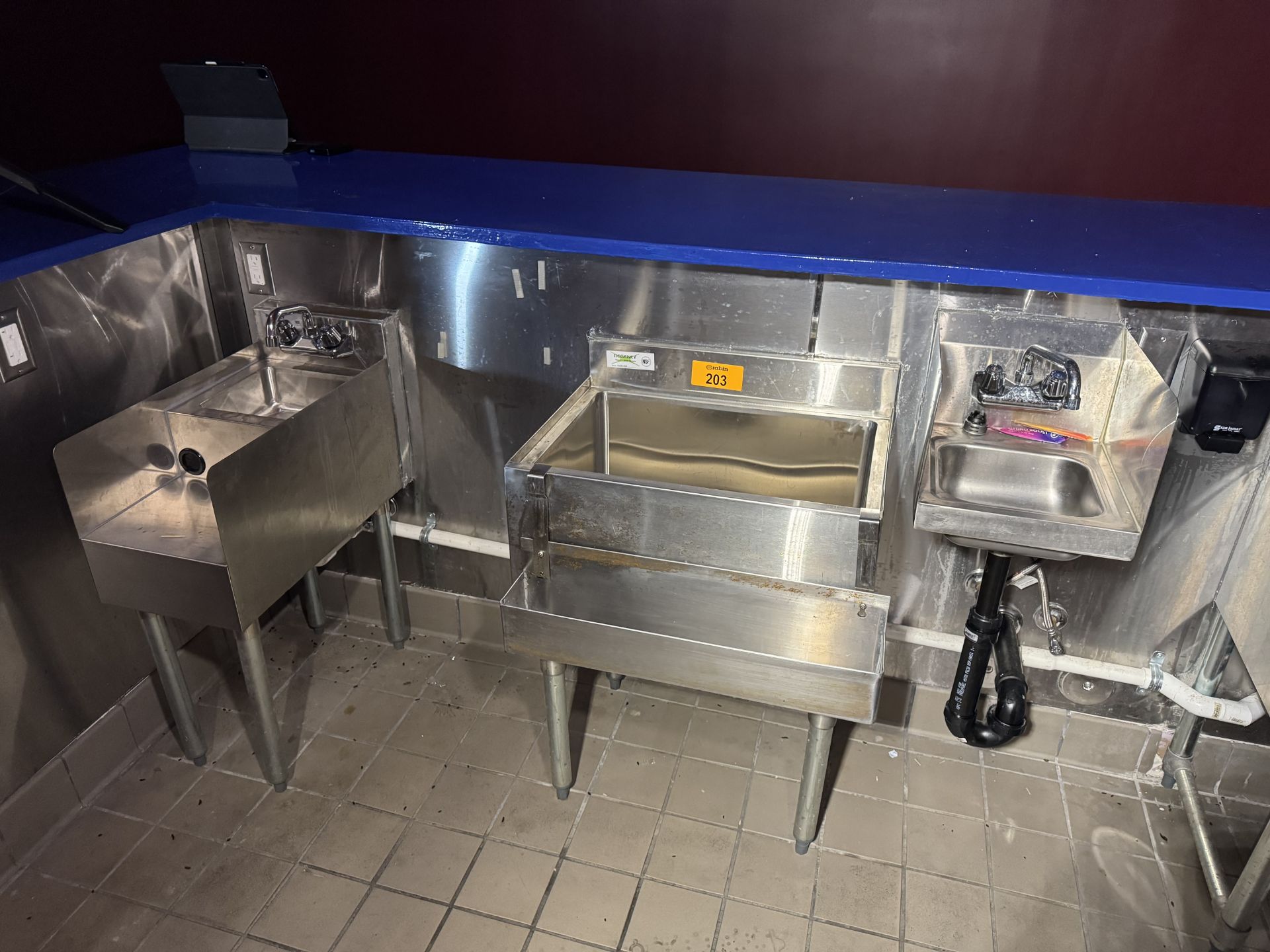 [LOT] of (3) Underbar Equipment, consisting of blender station w/ dump ...