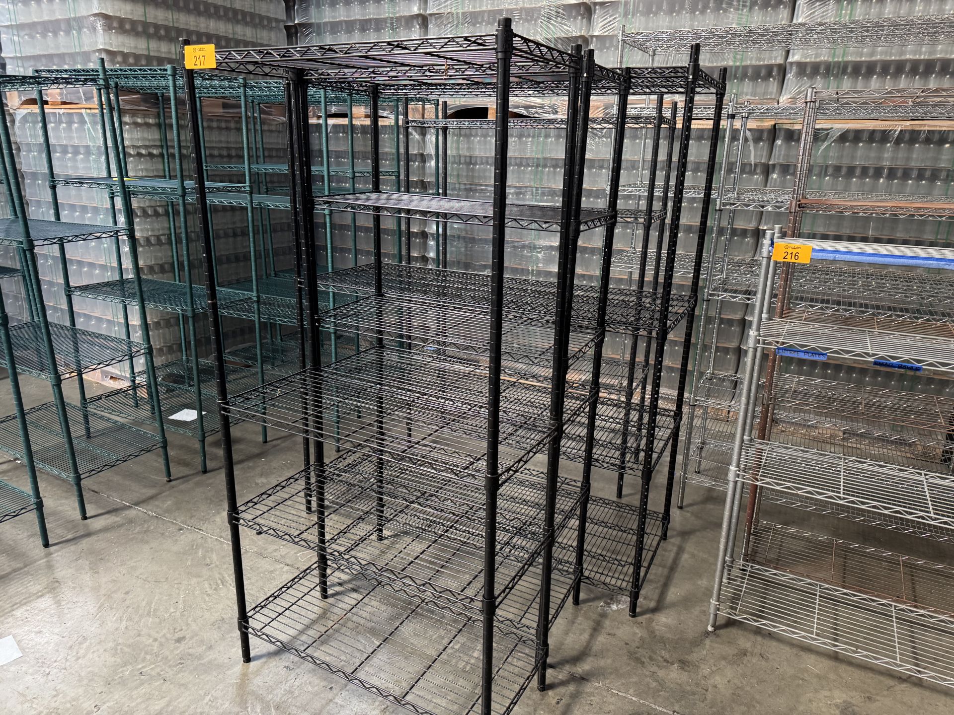[LOT] of (4) Metro Racks, black, assorted sizes as shown