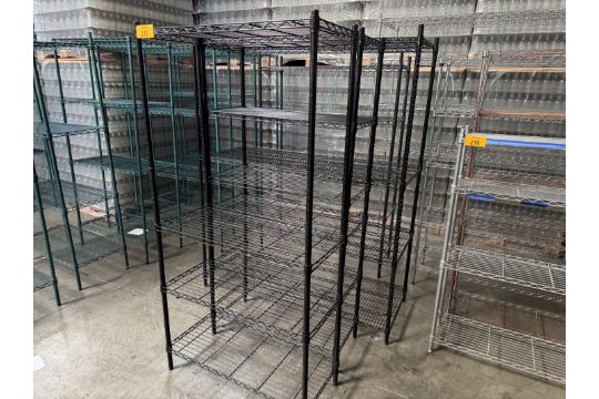 [LOT] of (4) Metro Racks, black, assorted sizes as shown