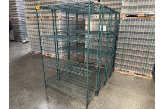 [LOT] of (4) Metro Racks, green, as shown