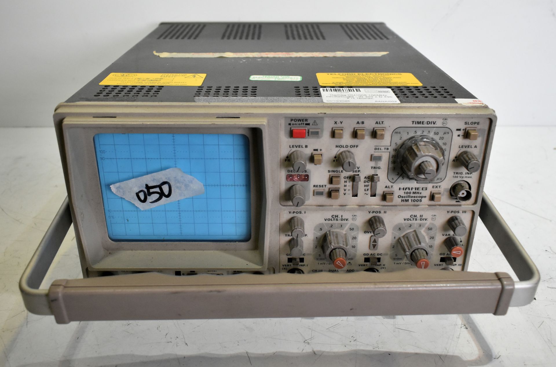 Hameg HM1005 100MHz oscilloscope - W 320 x D 490 x H 160mm