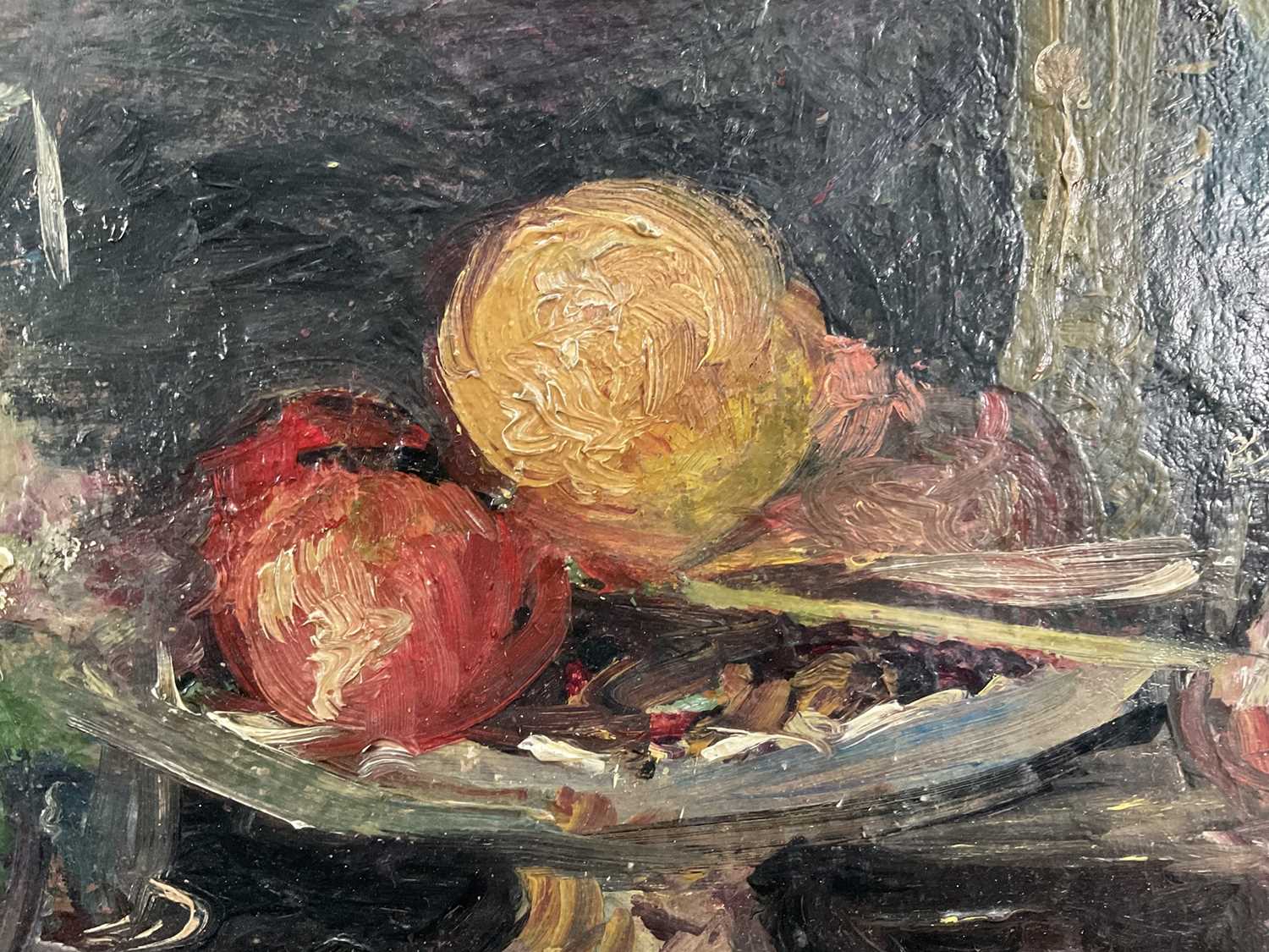 Eastern European 20th century oil on board, still life, signed ...