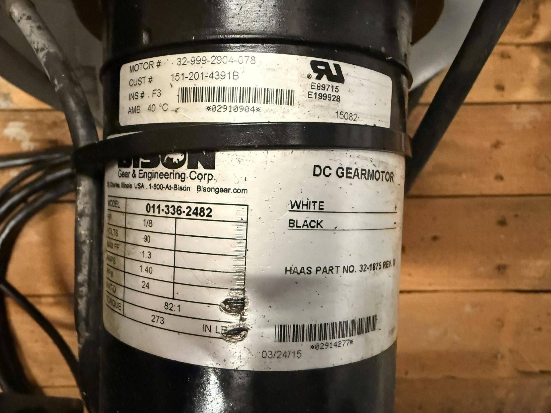 Haas 10-Station Tool Carousel with Cover Motor Model 011-336-2482 and ...