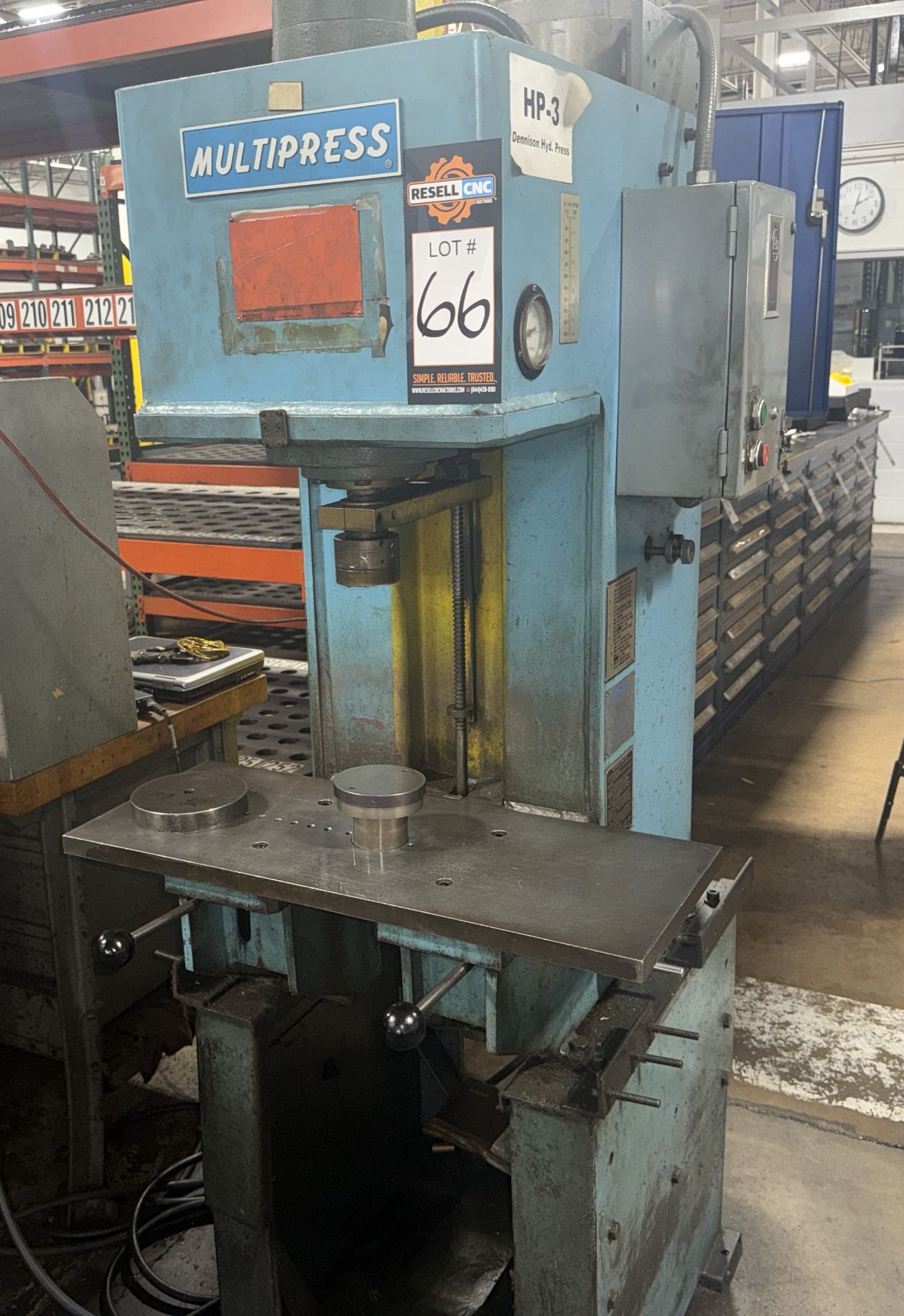 4-Ton Denison Multipress Model WR47M-C-261 Hydraulic C-Frame Press: (SN ...