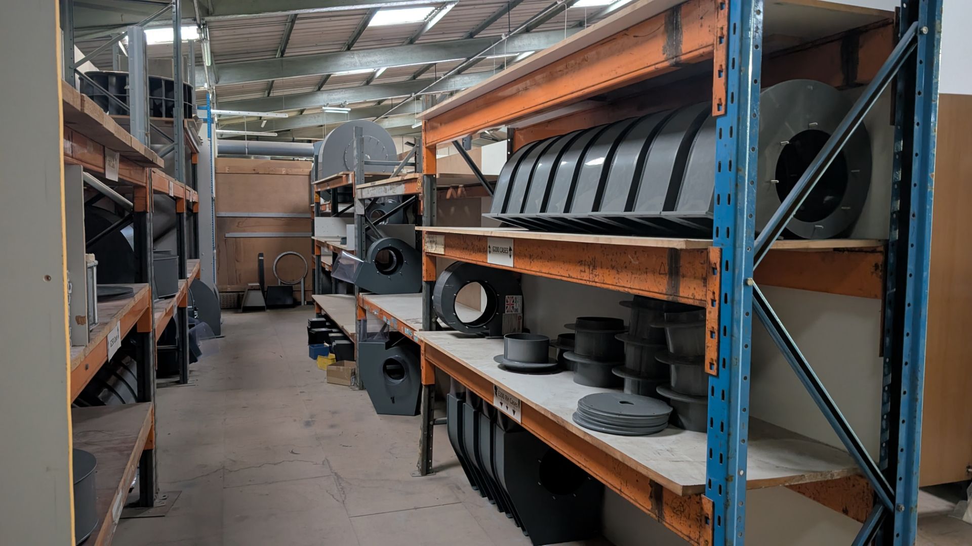 13 Bays of Racking plus its contents of stock as pictured including ...