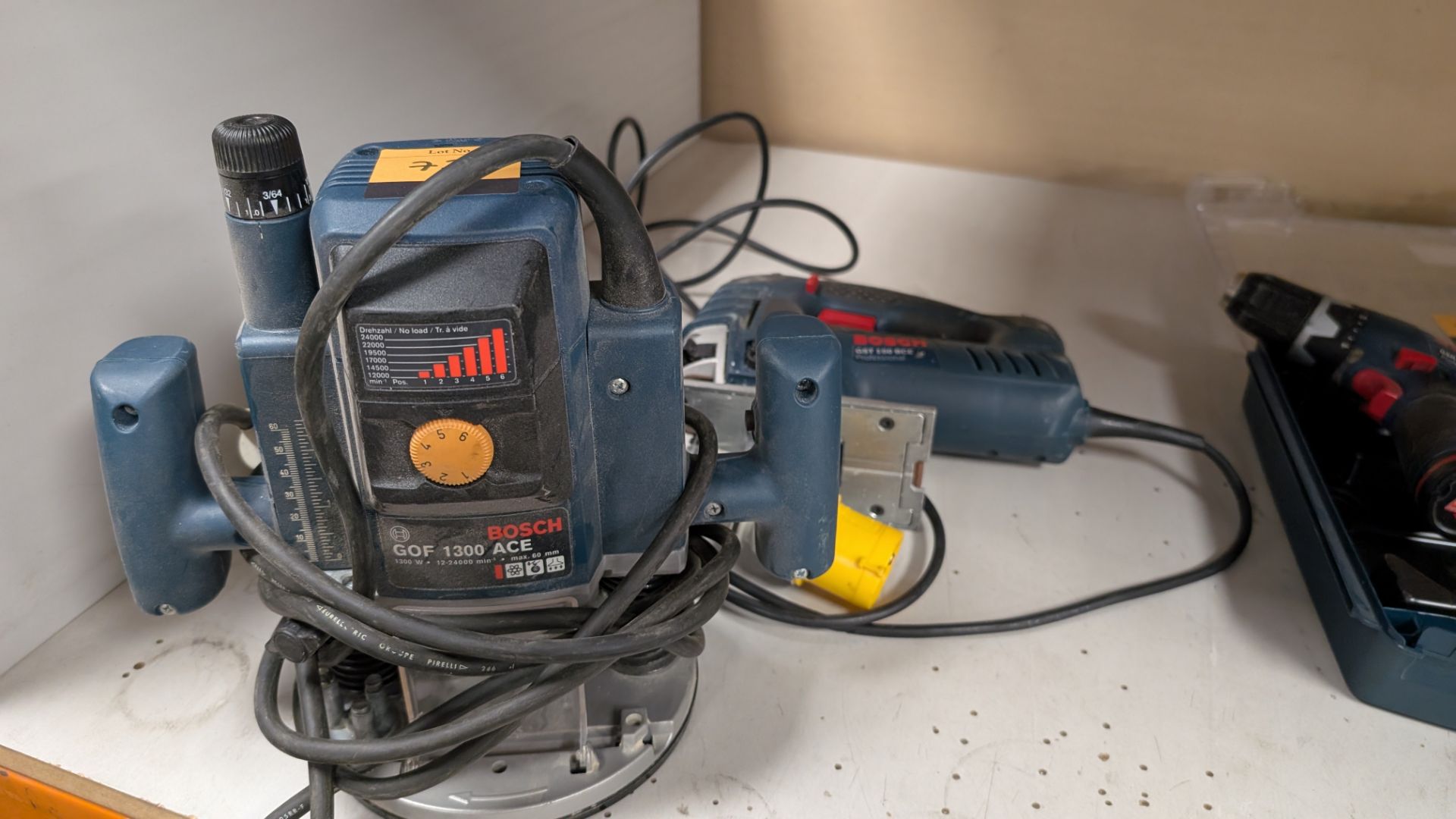 Bosch GOF 1300 Ace Router plus Bosch GST 150 BCE Jigsaw. Please note ...