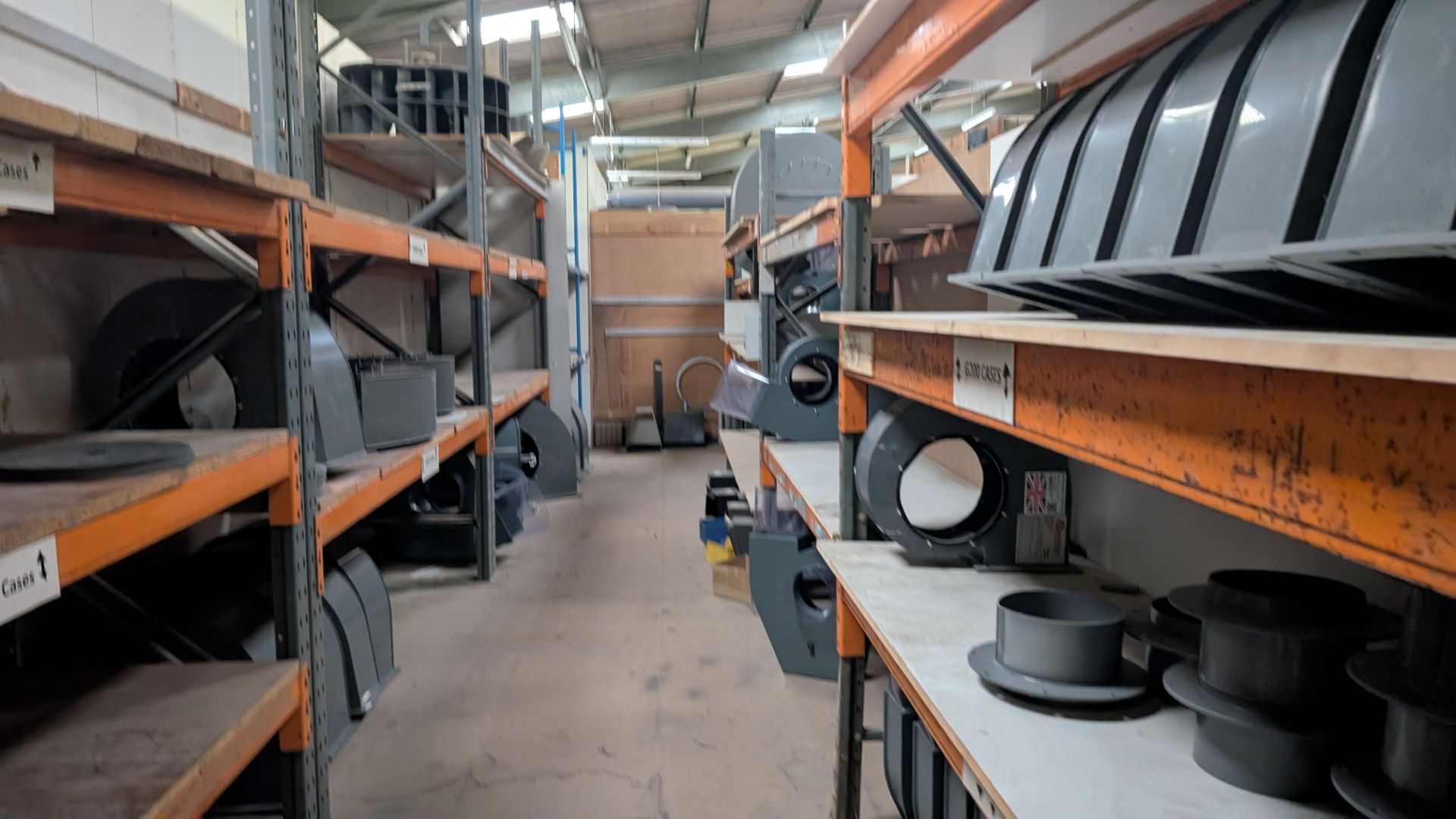 13 Bays of Racking plus its contents of stock as pictured including ...