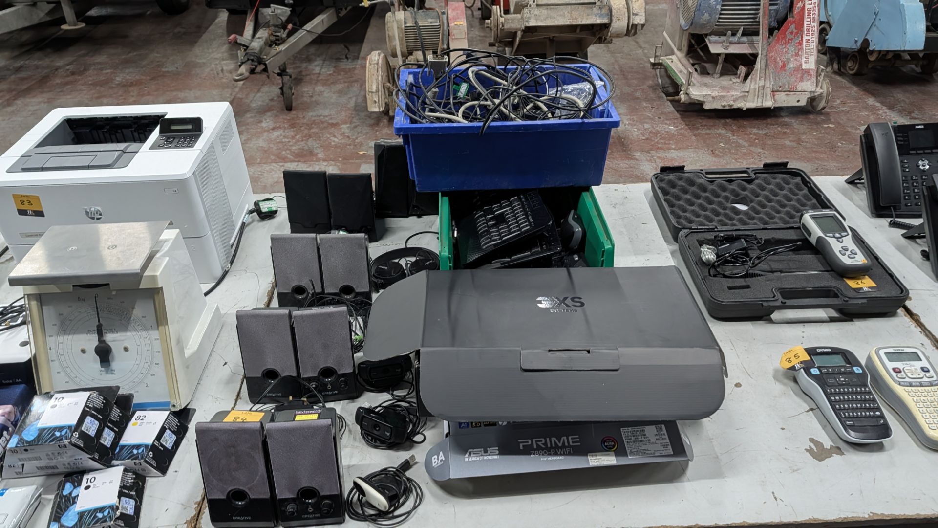 Quantity of assorted Computer Items. Including Speakers, Cables ...