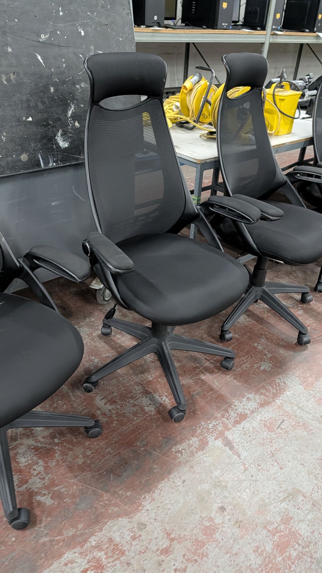 7 off Matching High-Back Black Mesh Exec. Chairs. Please note, this lot ...