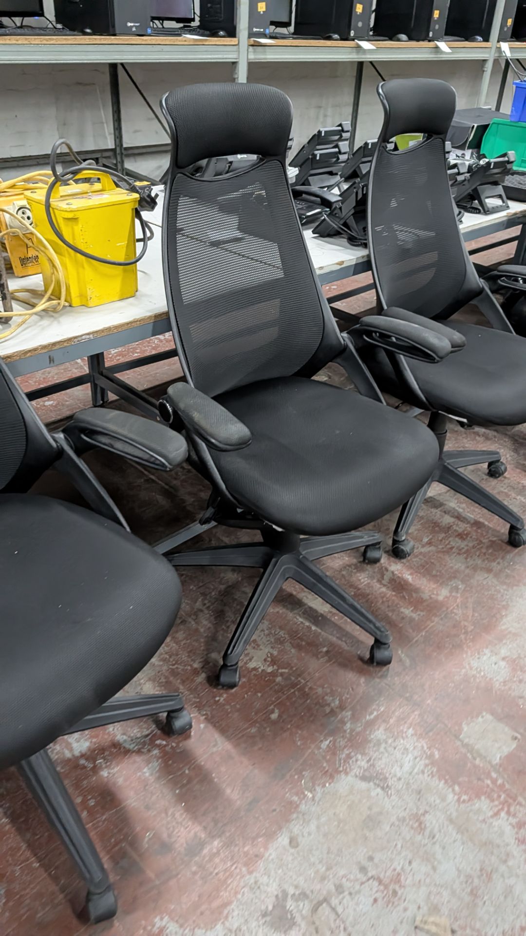7 off Matching High-Back Black Mesh Exec. Chairs. Please note, this lot ...