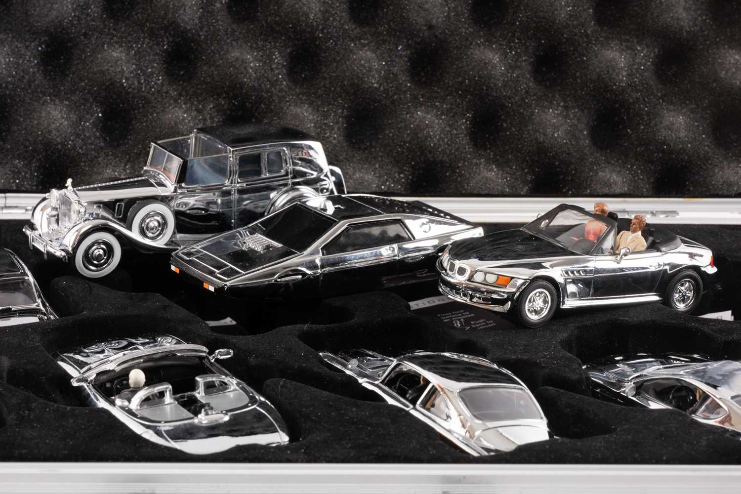 CORGI JAMES BOND 007 SET OF 8 CHROME PLATED CARS, including Aston ...