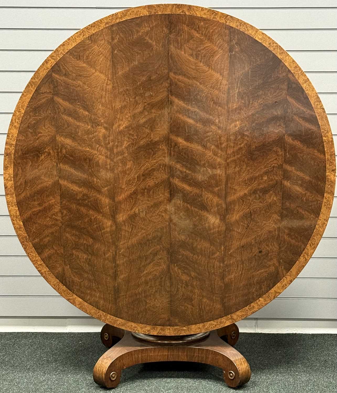 GOOD QUALITY LATE REGENCY CURL MAHOGANY & POLLARD OAK PEDESTAL ...