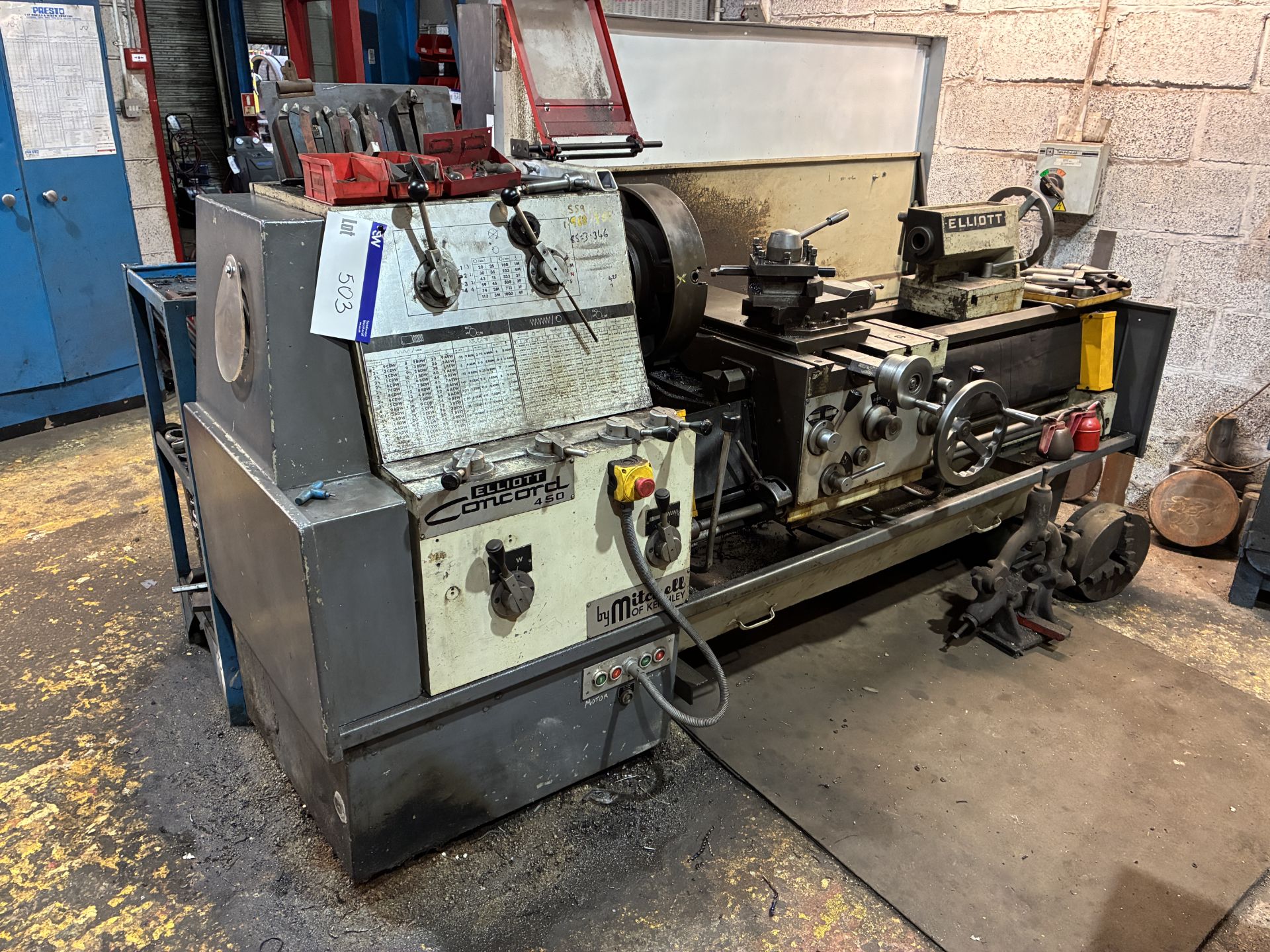 Mitchell of Keighley Elliott Concord 450 Lathe, with twinbreak power ...