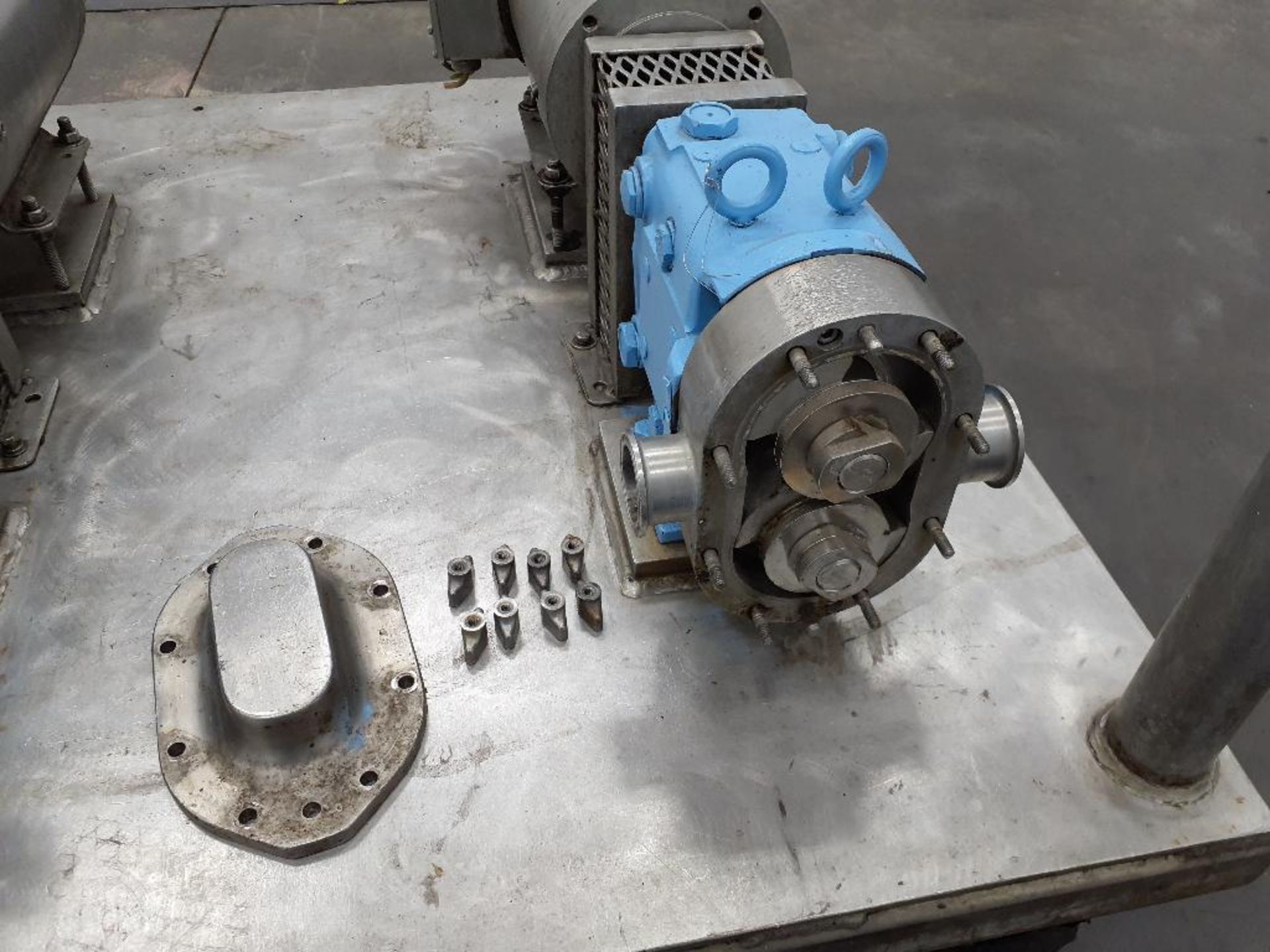 Used Skid of (2) SPX Waukesha Cherry-Burrell 018 U1 PD Pumps: The SPX ...