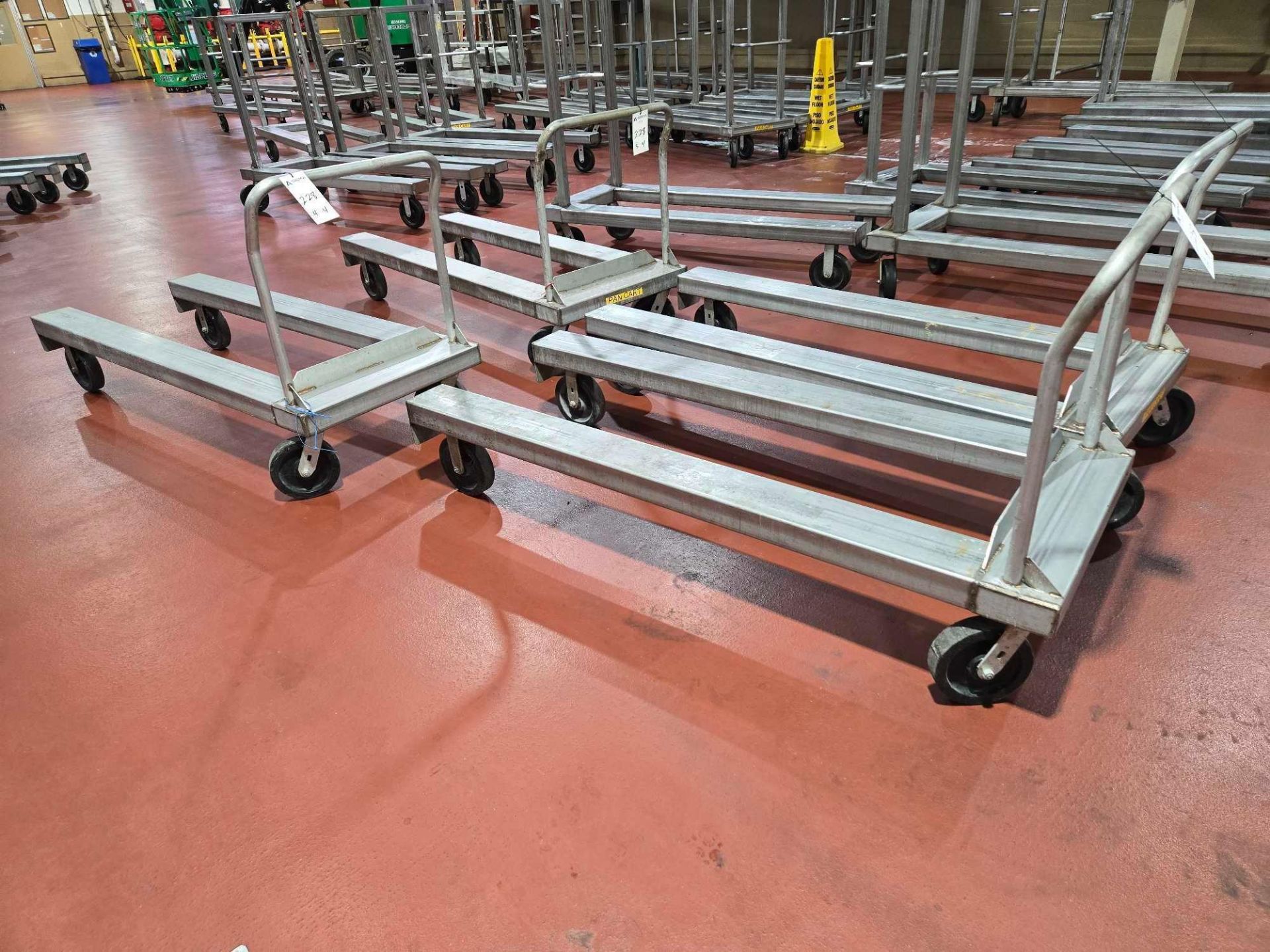 Used 4 Pan Carts on Wheels with: Overall dimensions: Length: 72 ...