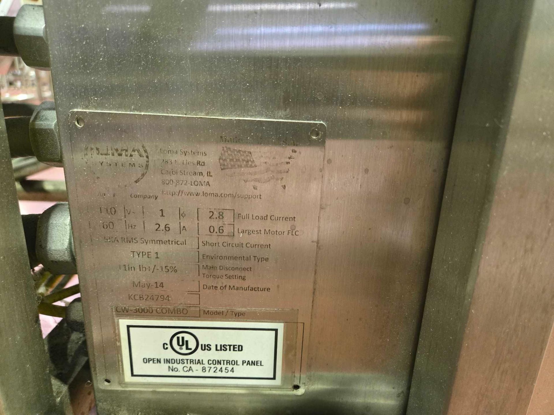 Used Loma Combination Metal Detector and Check Weigher with: Year: May ...