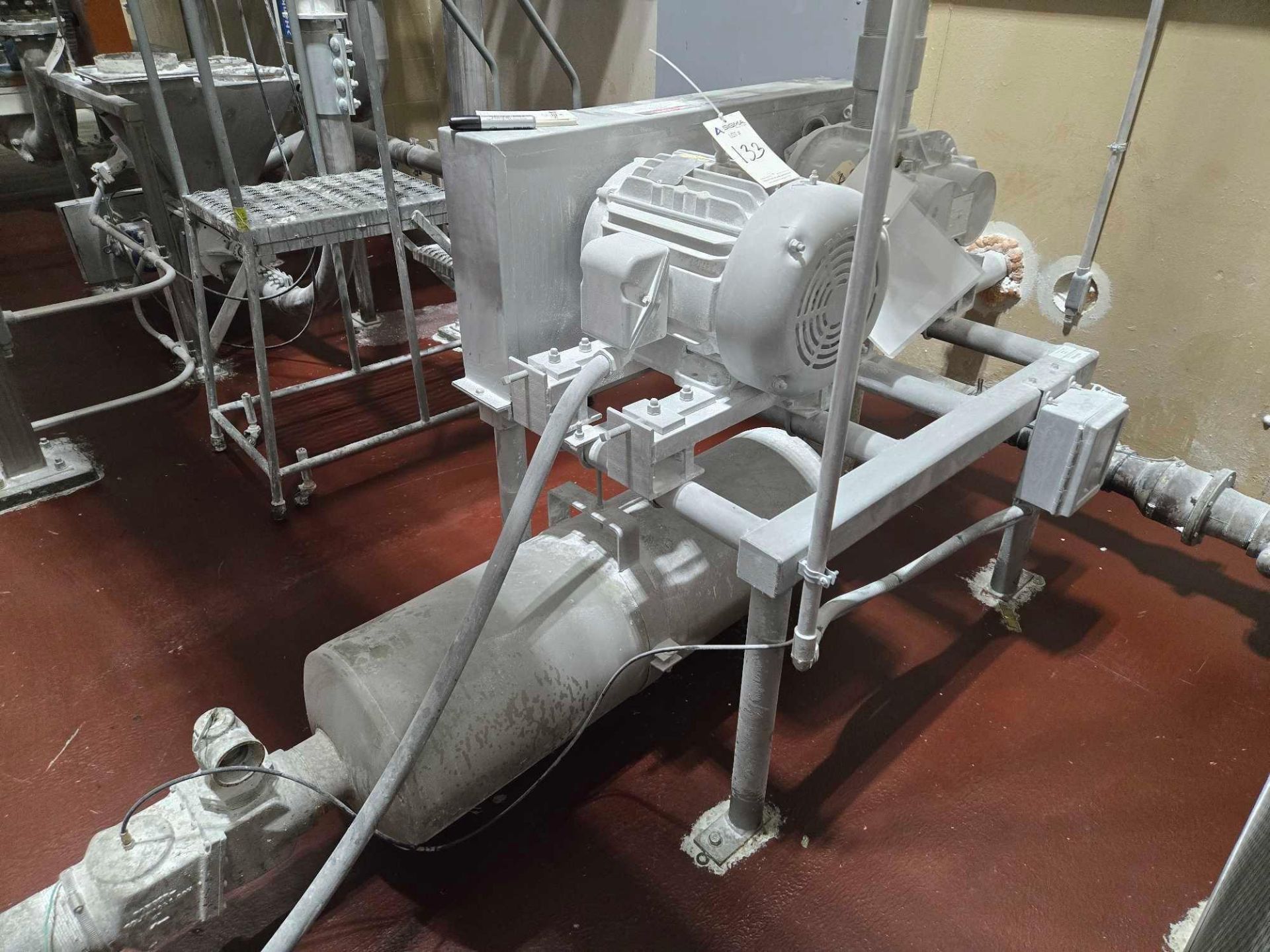 Used Industrial Rotary Lobe Blower with: 4 inch pipingOverall ...