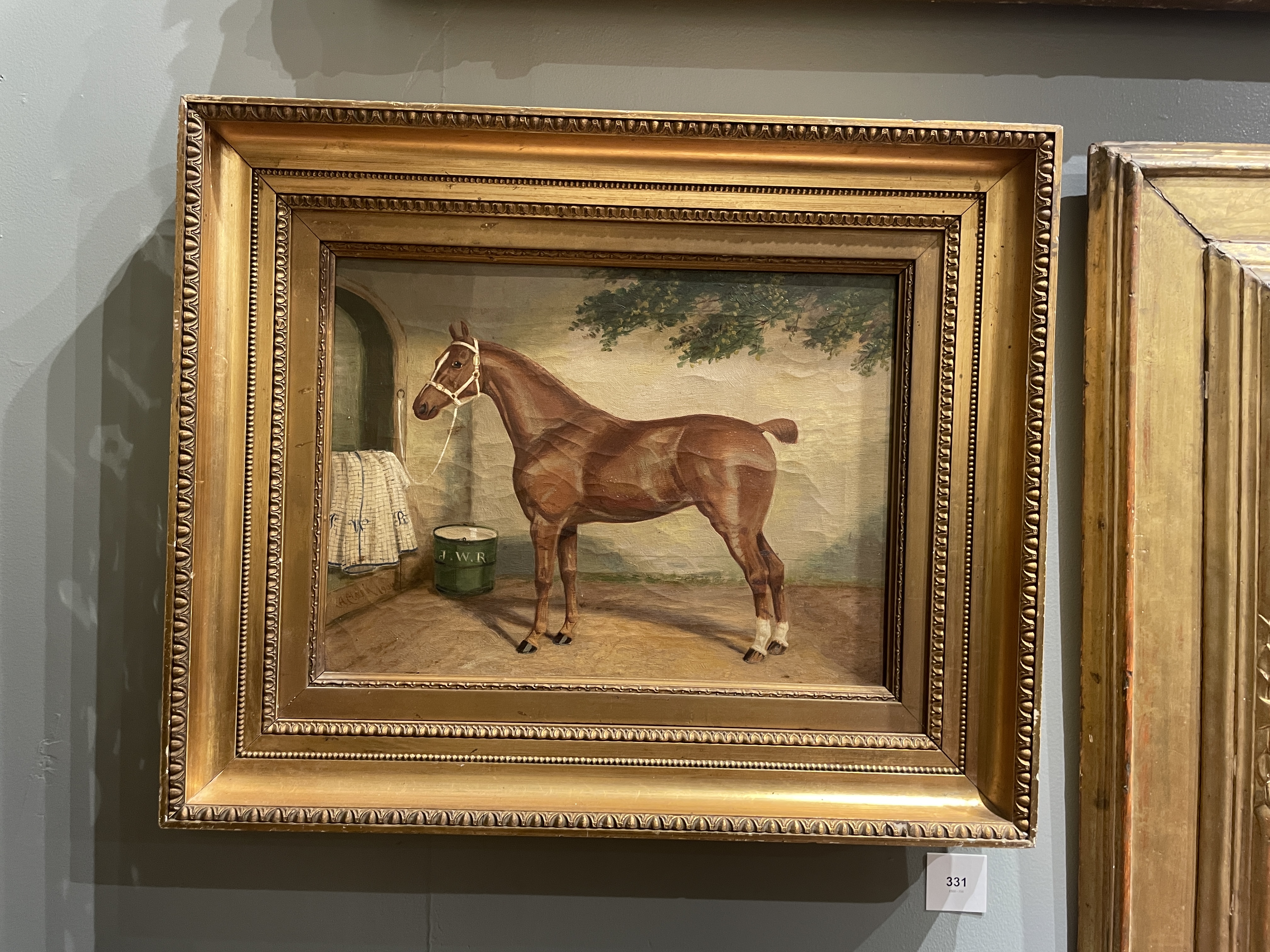 Albert Clark (British, 1843-1928), Mare in a Stable Yard 1909 Oil on ...