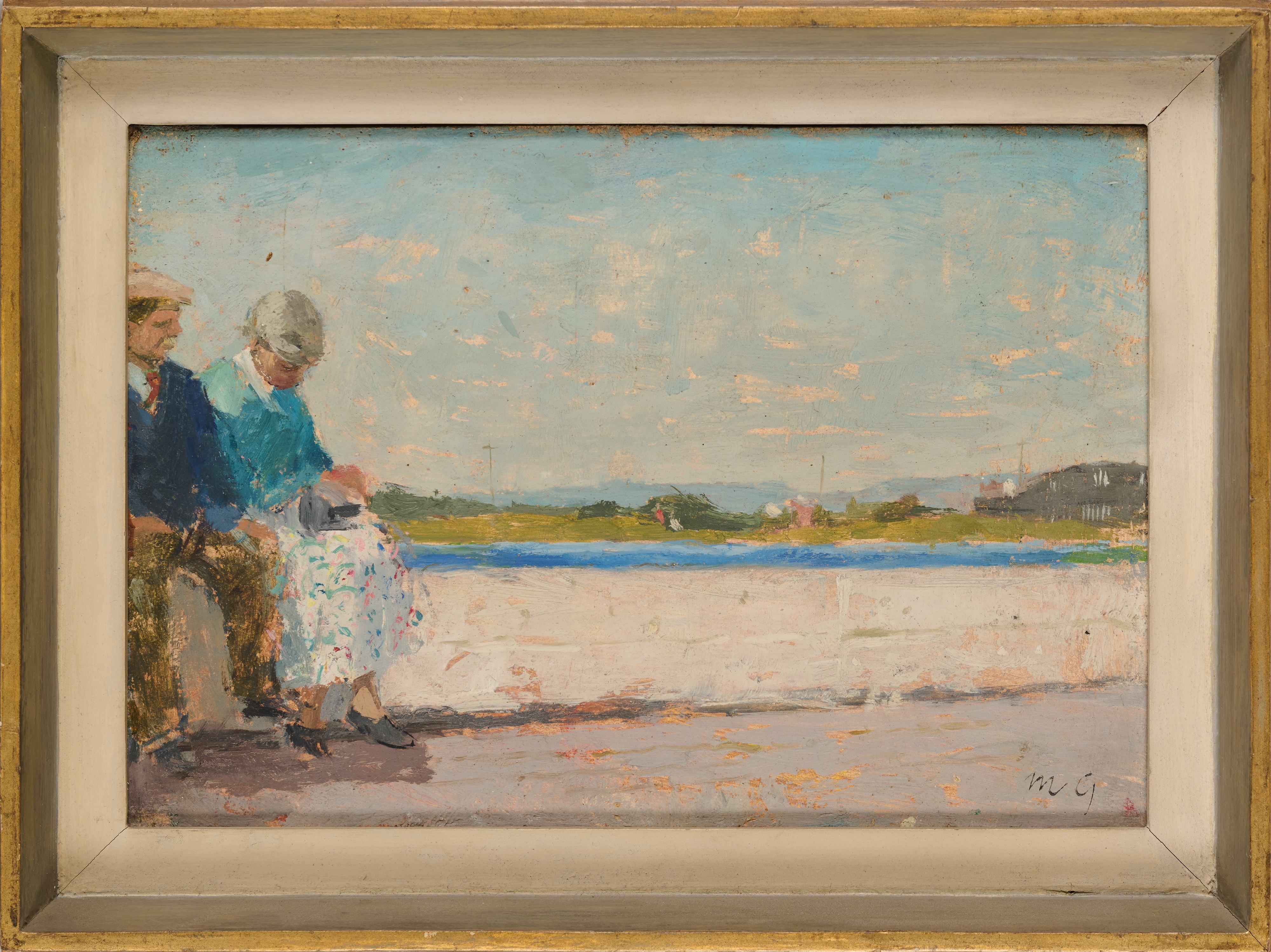 MARGARET GREEN (BRITISH 1925-2003) ⊕ A DAY BY THE SEA signed with ...
