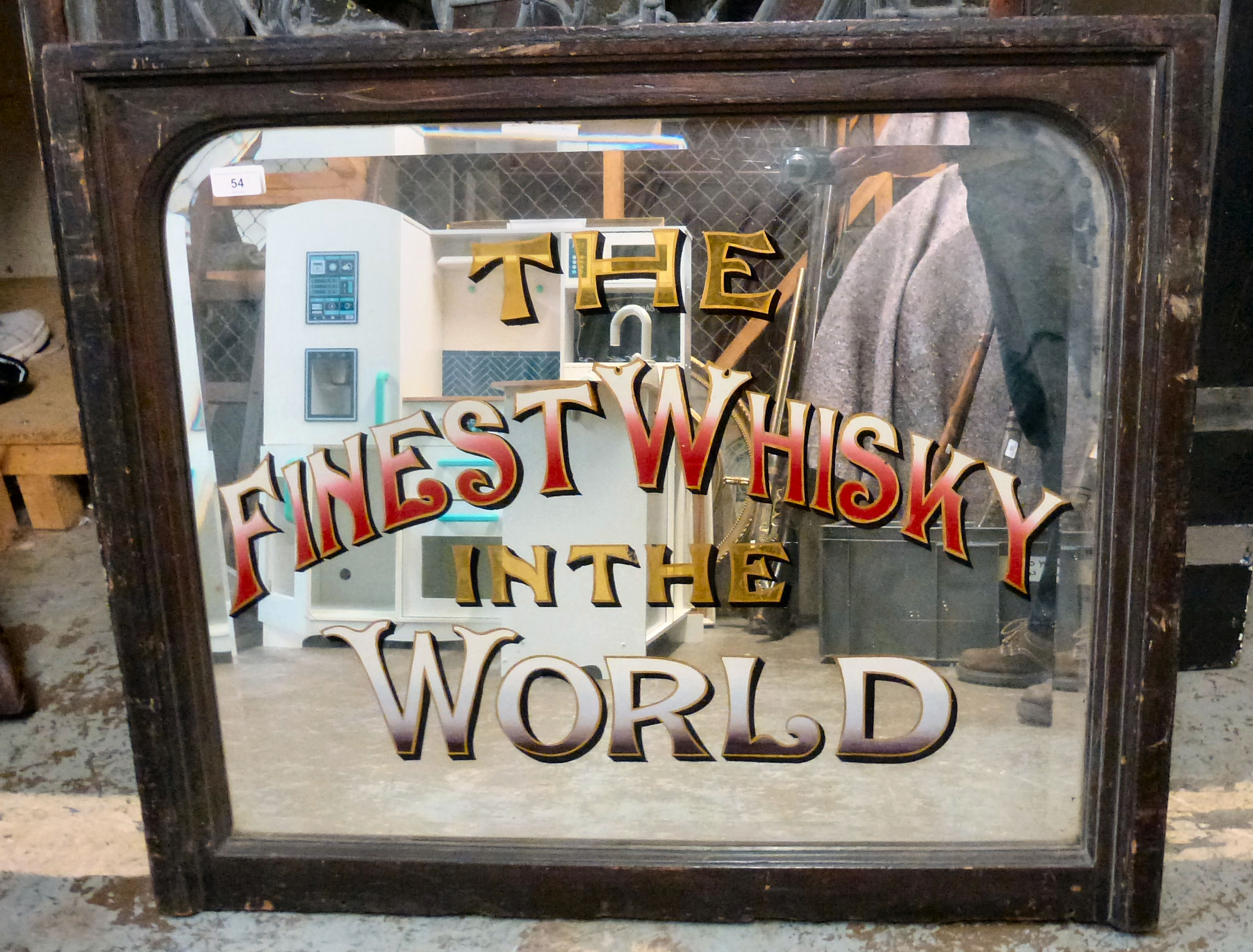 An early/mid 20thC promotional mirror 'The Finest Whisky in the World ...