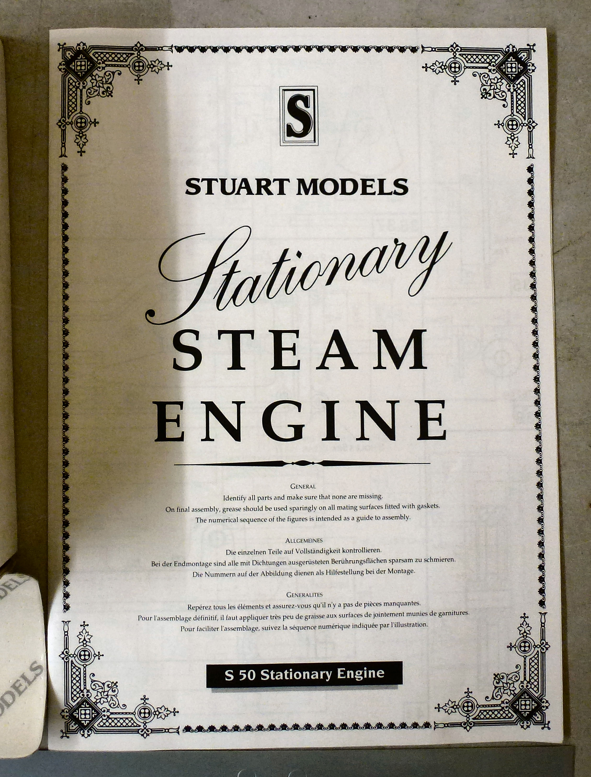 A Stuart Models stationary steam engine kit boxed with instructions ...