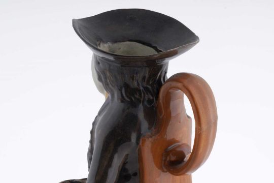 A late 18th Century Pratt ware sailor Toby jug of Rodney type, the ...