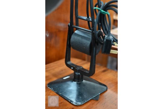 A 1960s Hadrill & Horstmann work lamp with magnifier and barrel ...