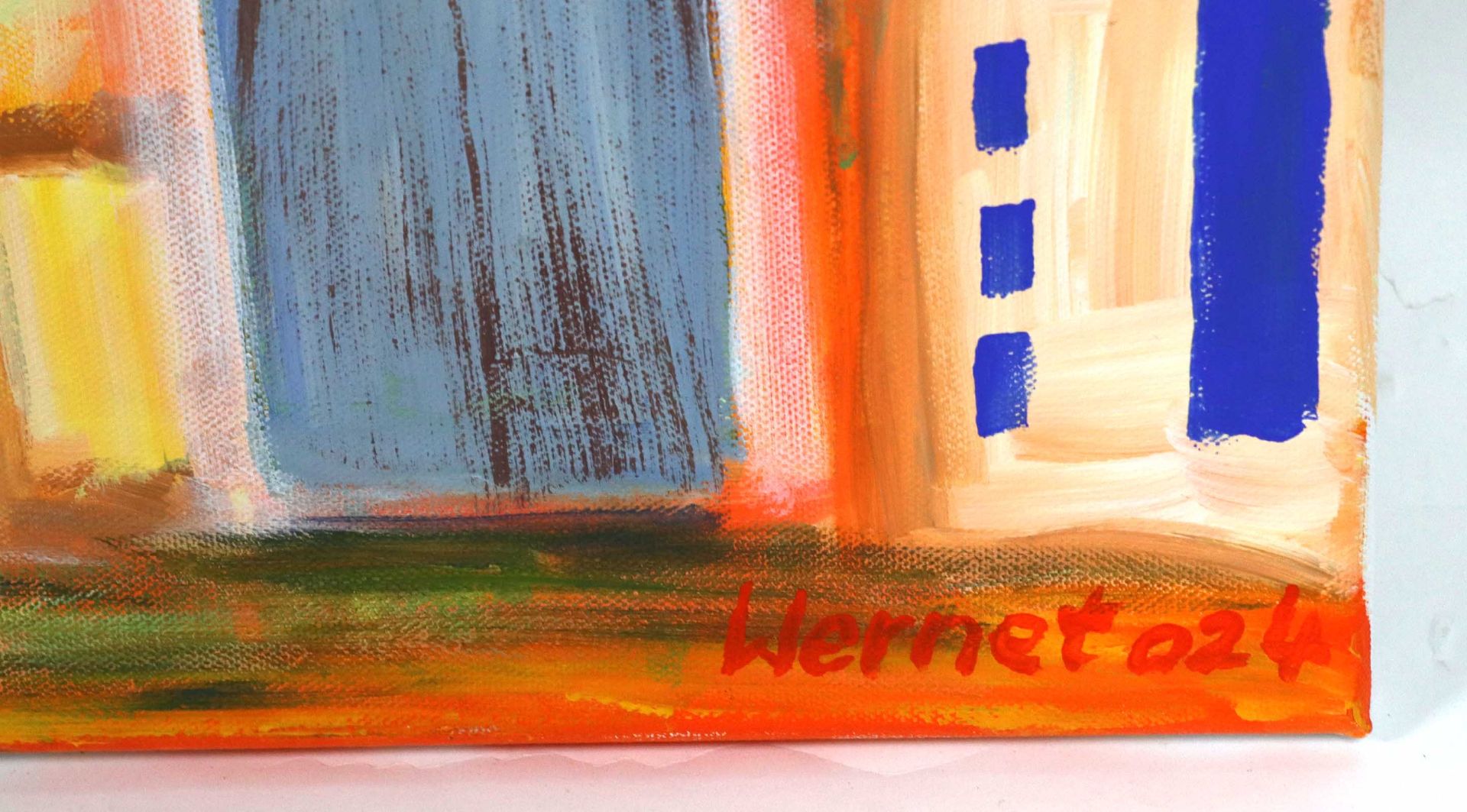 nordafrikanische Häuser - Wernet, Hans-Peter 2024 Acryl auf Leinwand ...