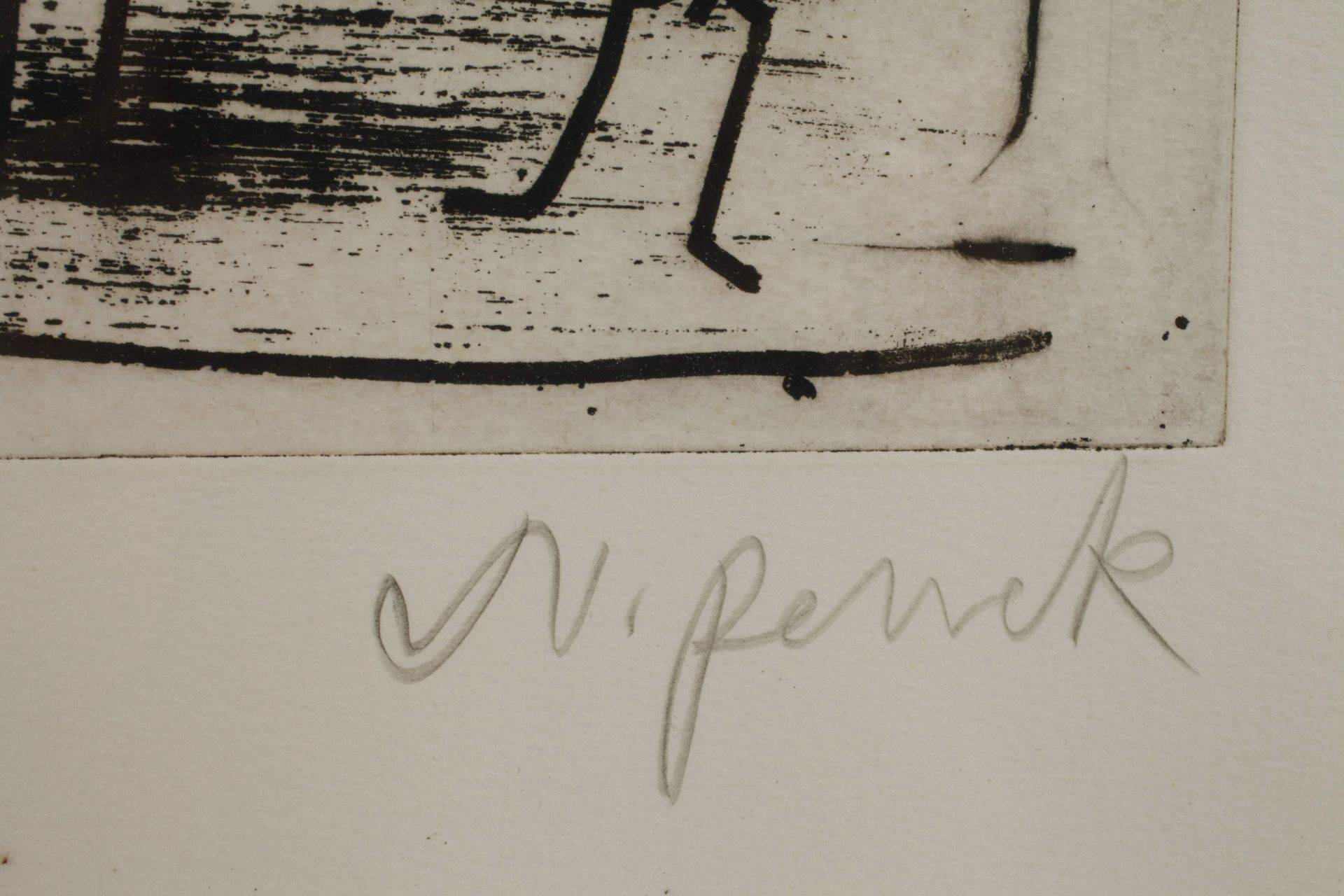 A. R. Penck, aus "Was einem Emigranten...". Komposition aus Tieren ...