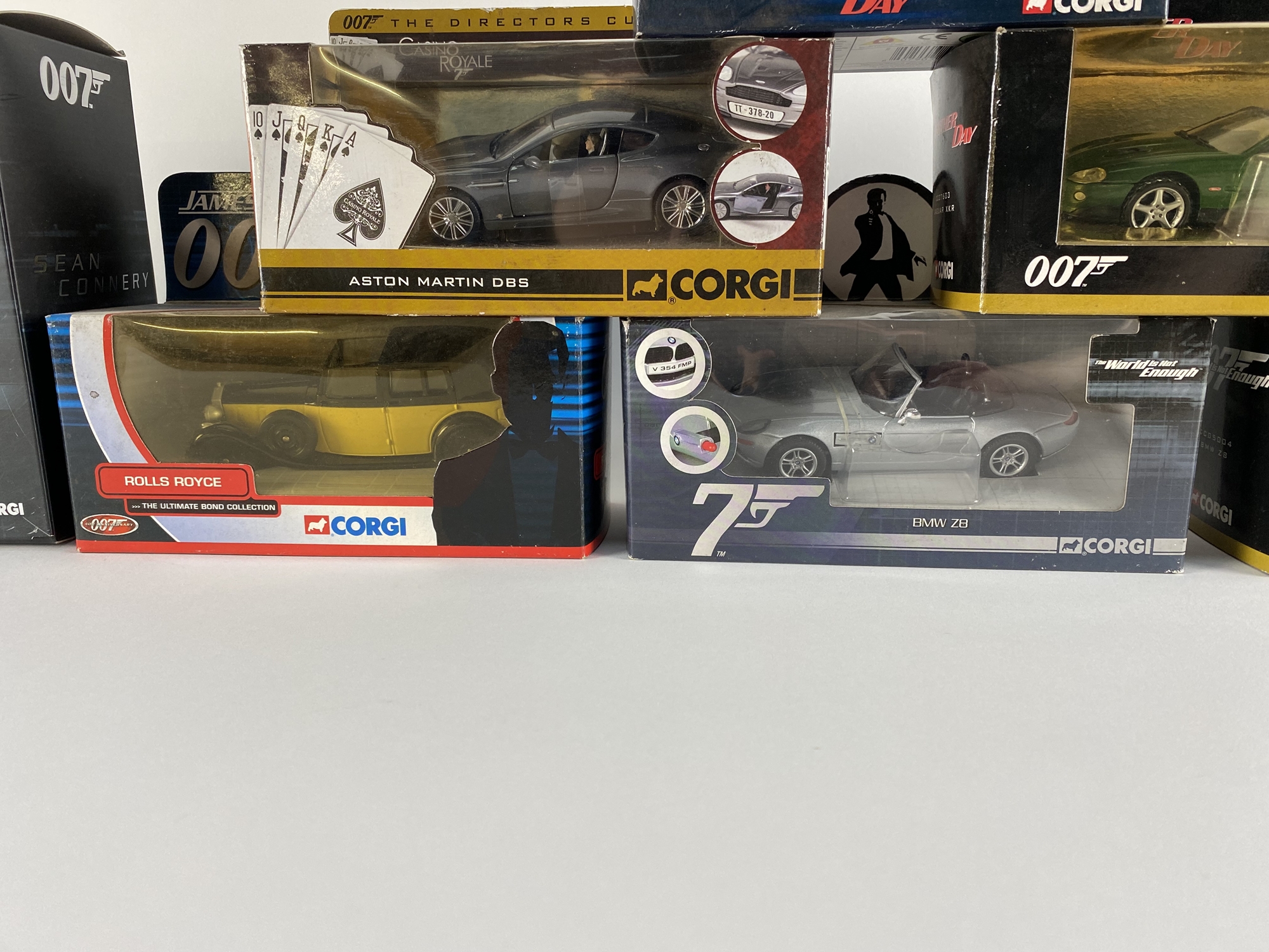 Six boxed Corgi James Bond 007 diecast models and a Sean Connery ...