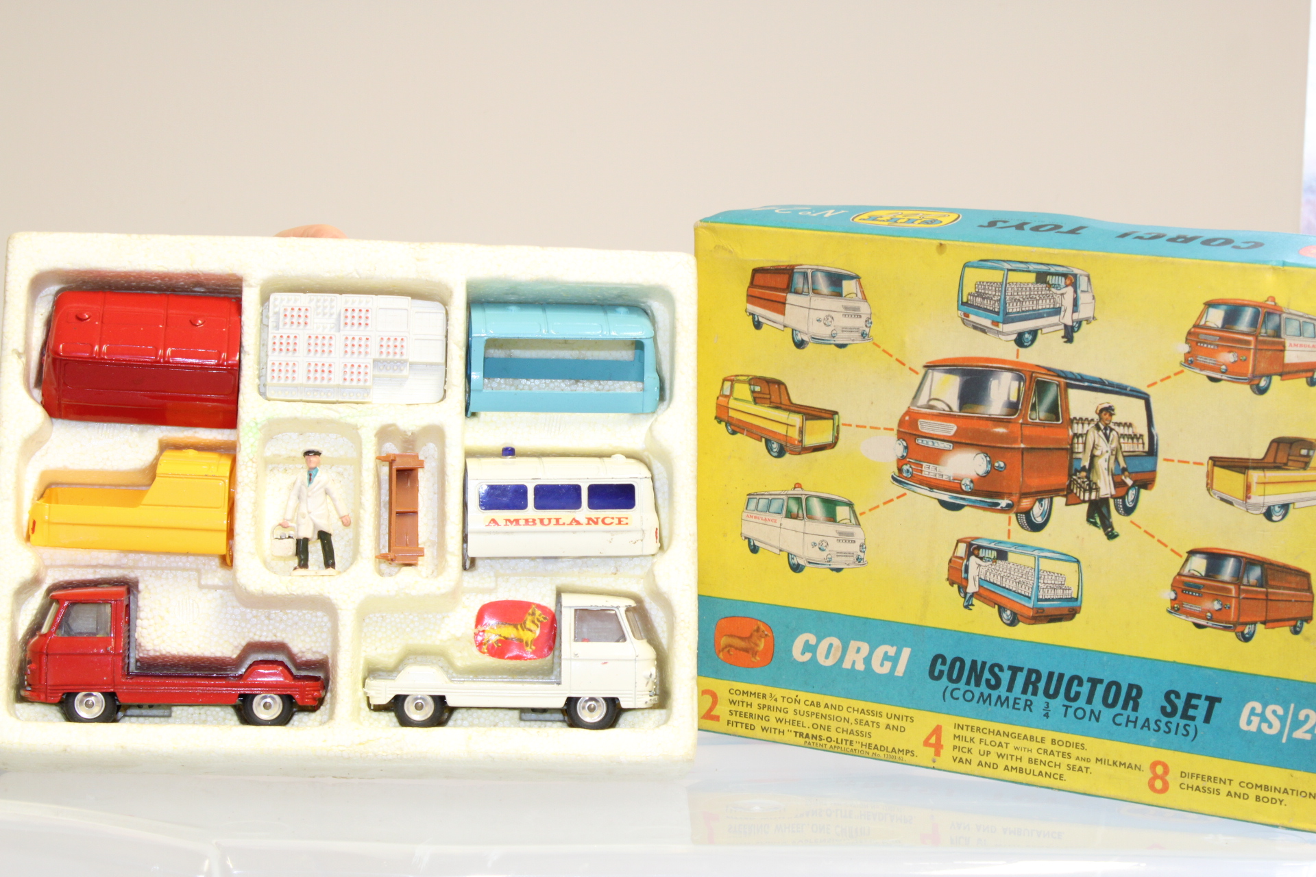Boxed Corgi toys construction set commer cab GS24