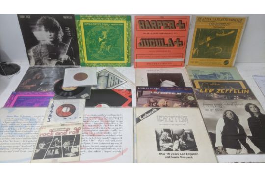 Led Zeppelin related LPs and singles to include a Cellarful of Noise ...