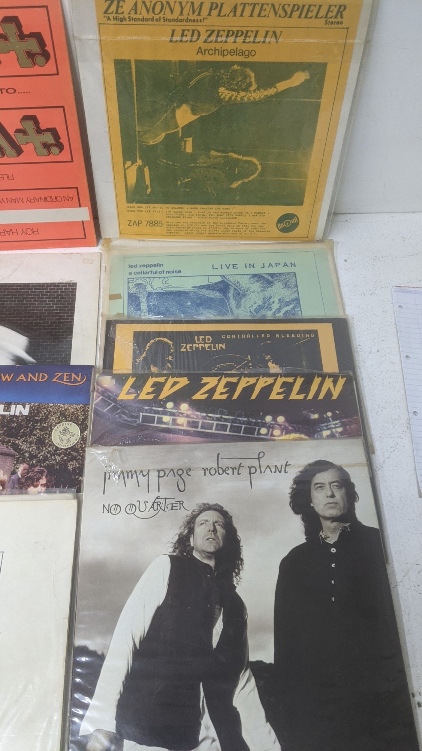 Led Zeppelin related LPs and singles to include a Cellarful of Noise ...