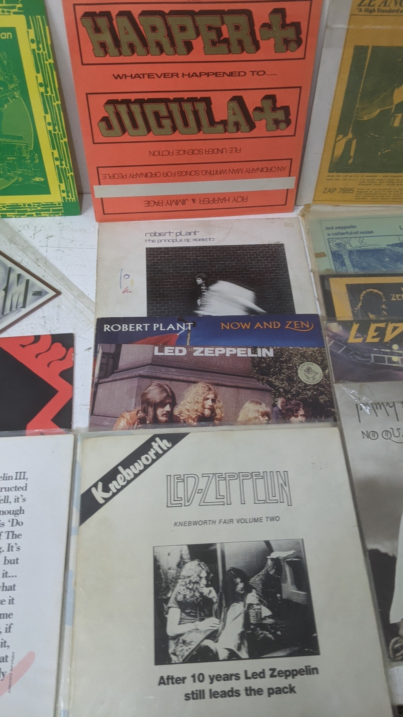 Led Zeppelin related LPs and singles to include a Cellarful of Noise ...