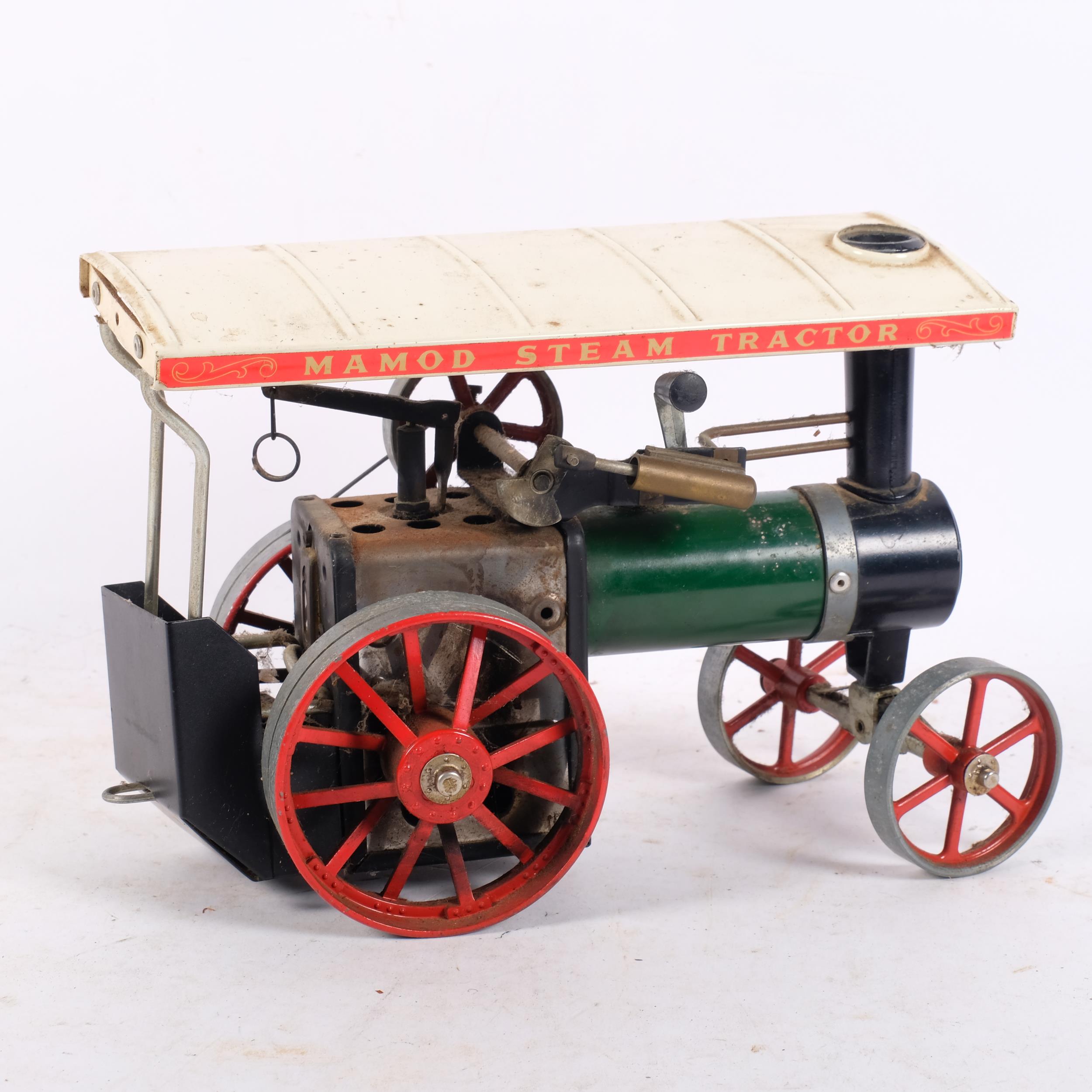 A mid-century Mamod steam tractor engine (A/F)Untested, the canopy ...