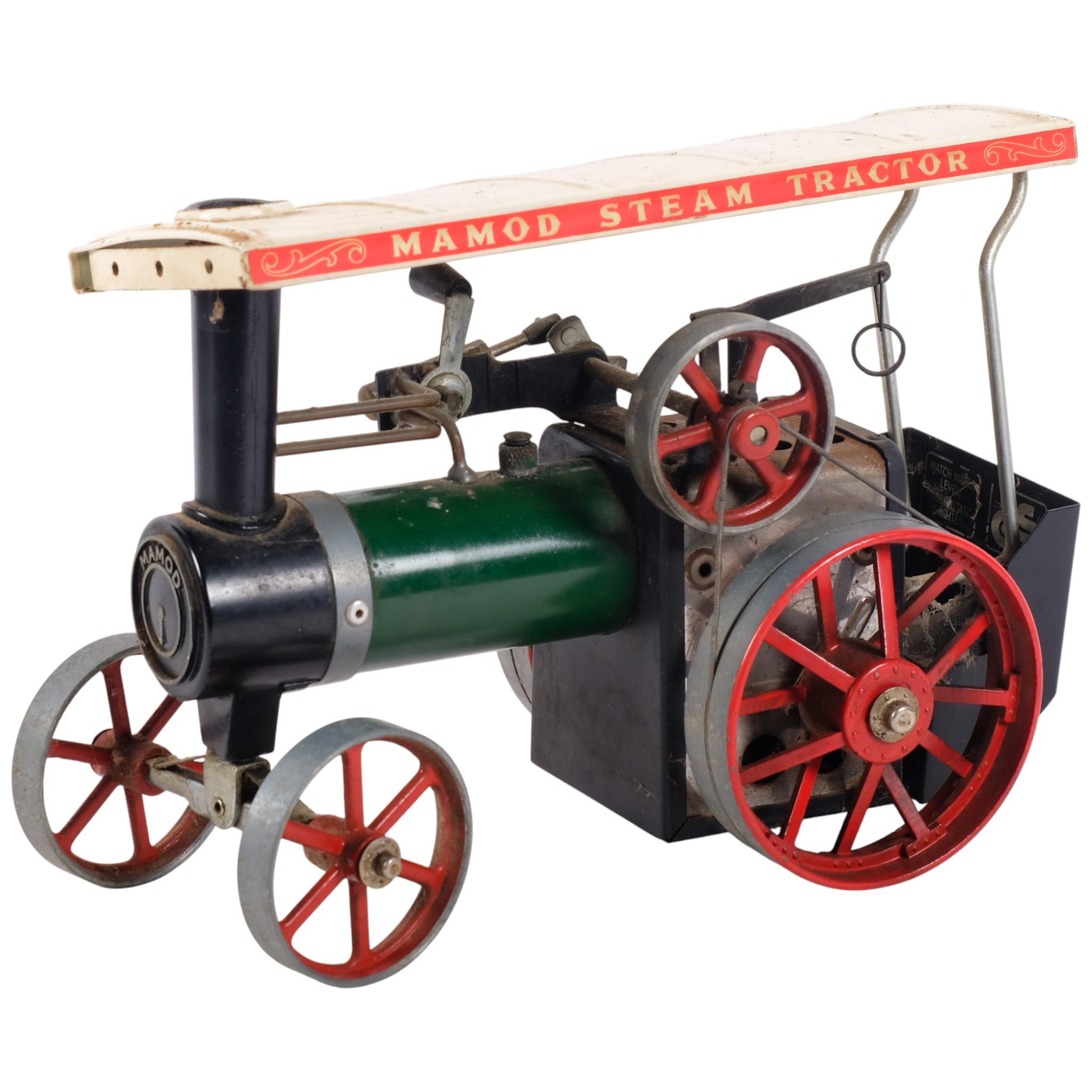 A mid-century Mamod steam tractor engine (A/F)Untested, the canopy ...