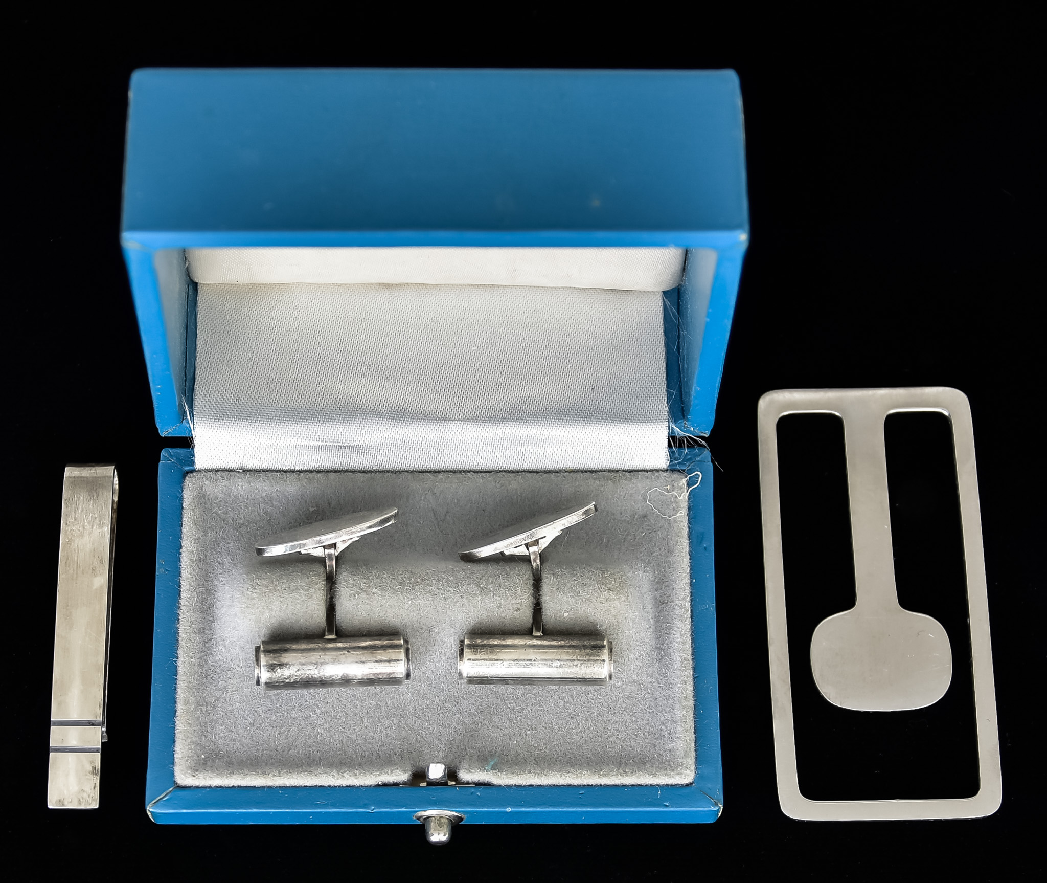 A Pair of Danish Silver Cufflinks, designed by Harry Larsen for Georg ...