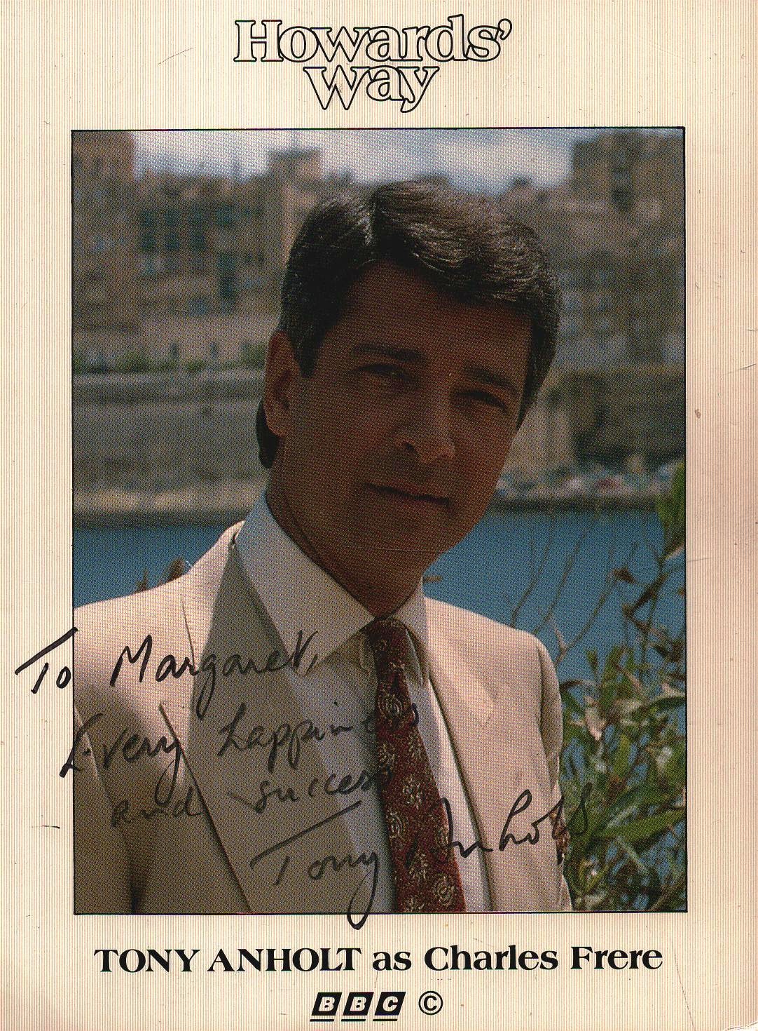 TONY ANHOLT (1941-2002) Actor signed Howard’s Way Promo Photo